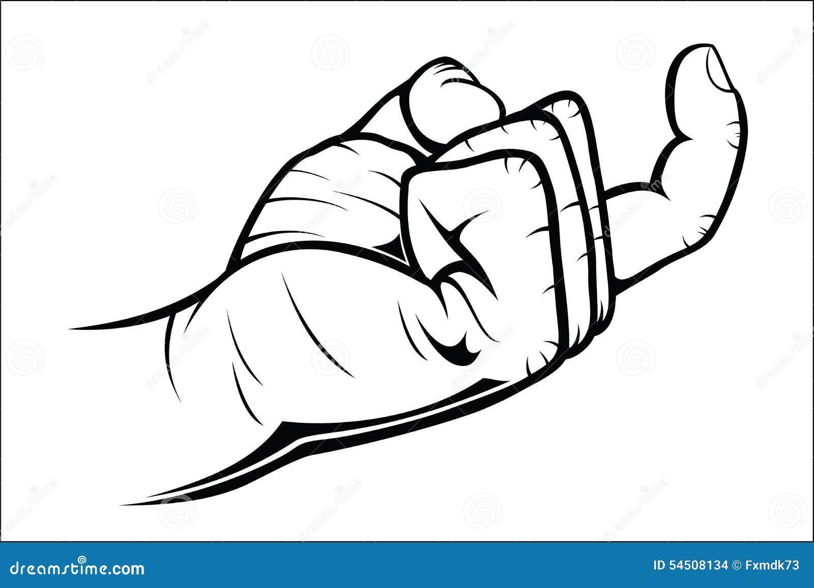 Beckoning Hand Drawing