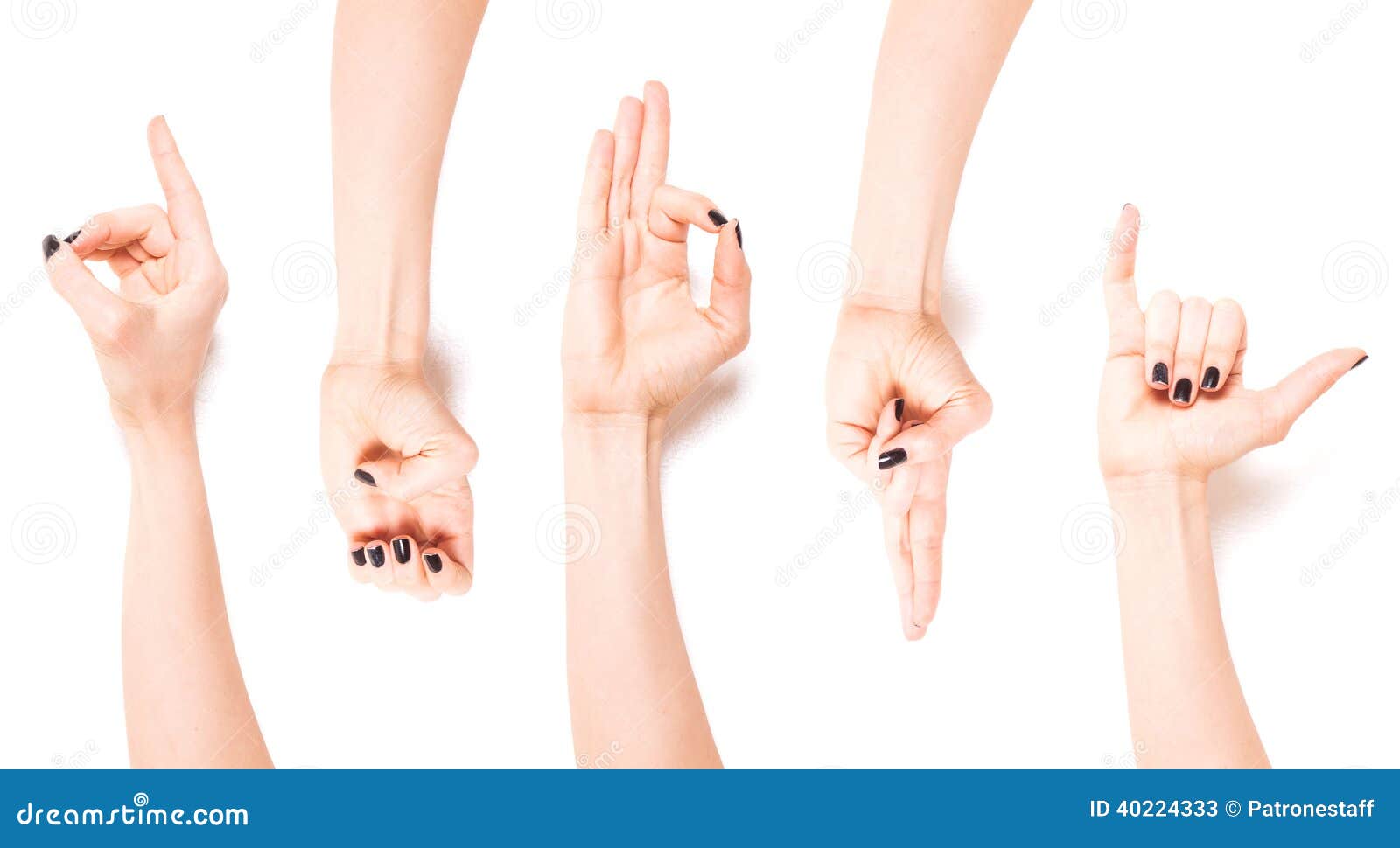 Hand gestures 5 stock image. Image of beauty, manicure - 40224333
