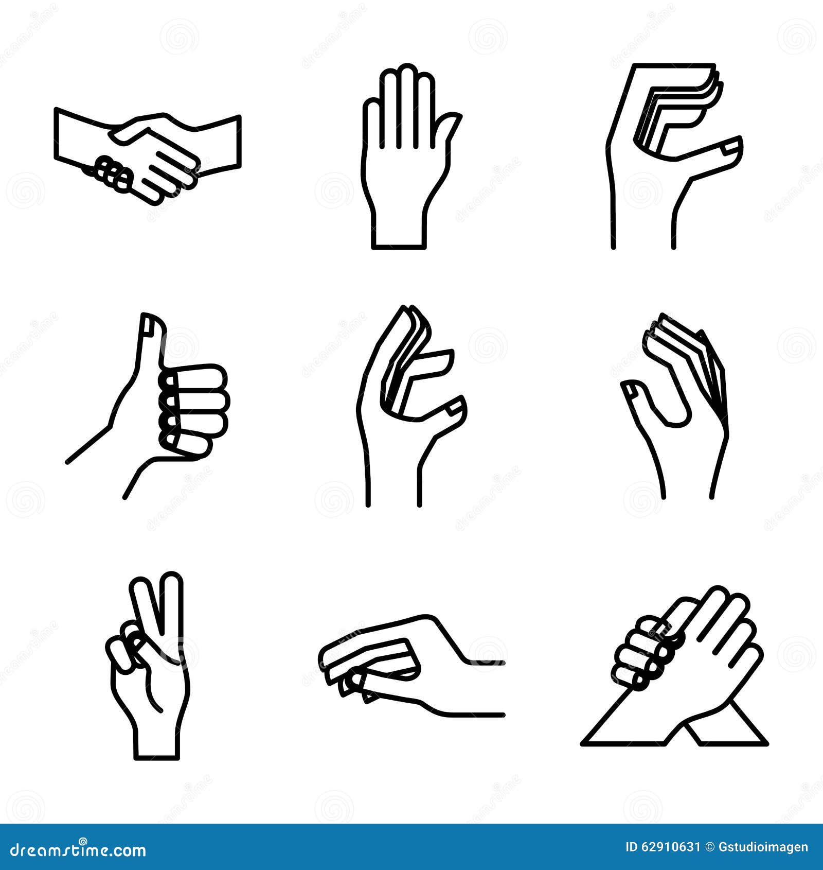 Hand gestures design stock vector. Illustration of collection - 62910631