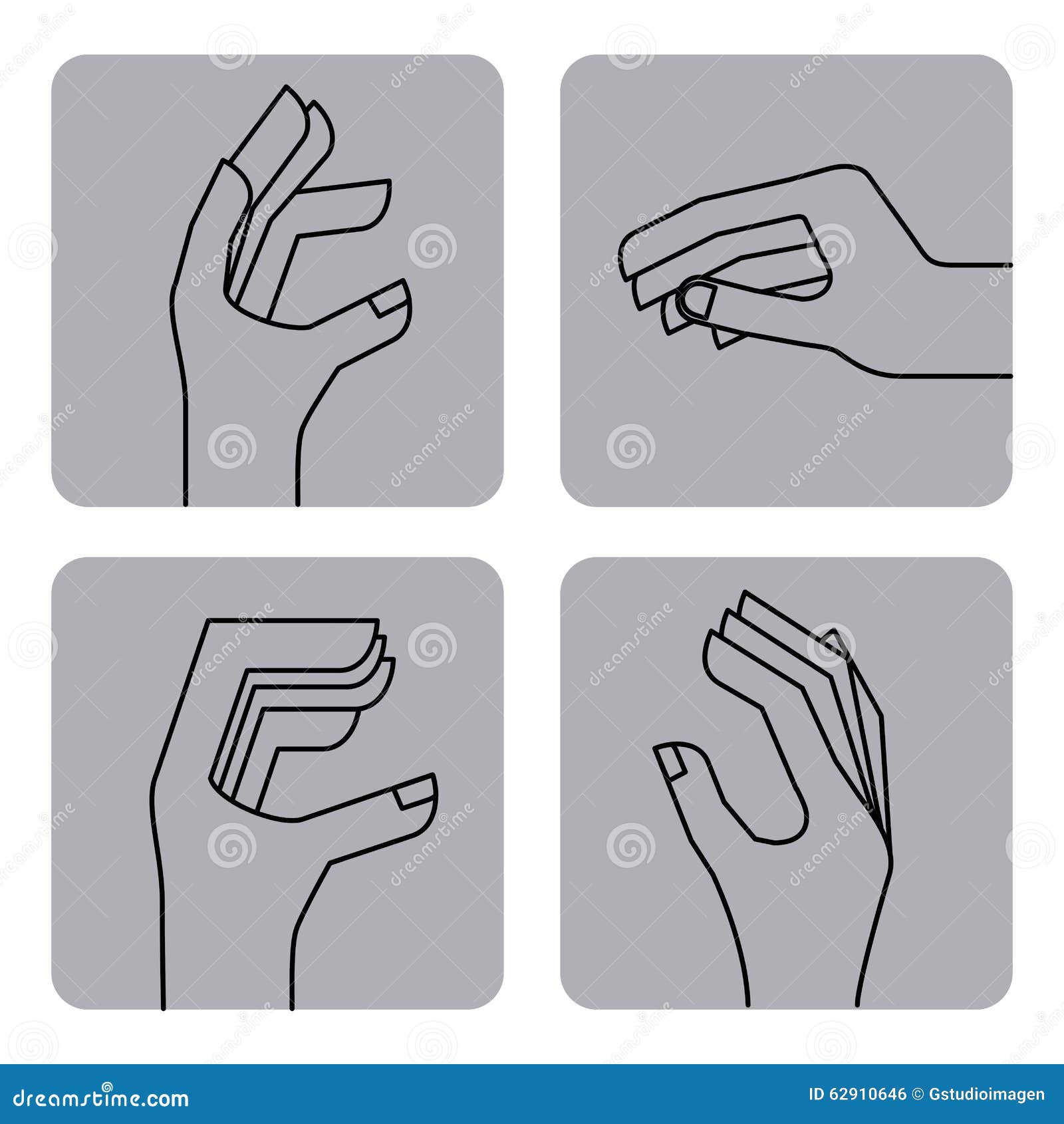 Hand gestures design stock vector. Illustration of hand - 62910646