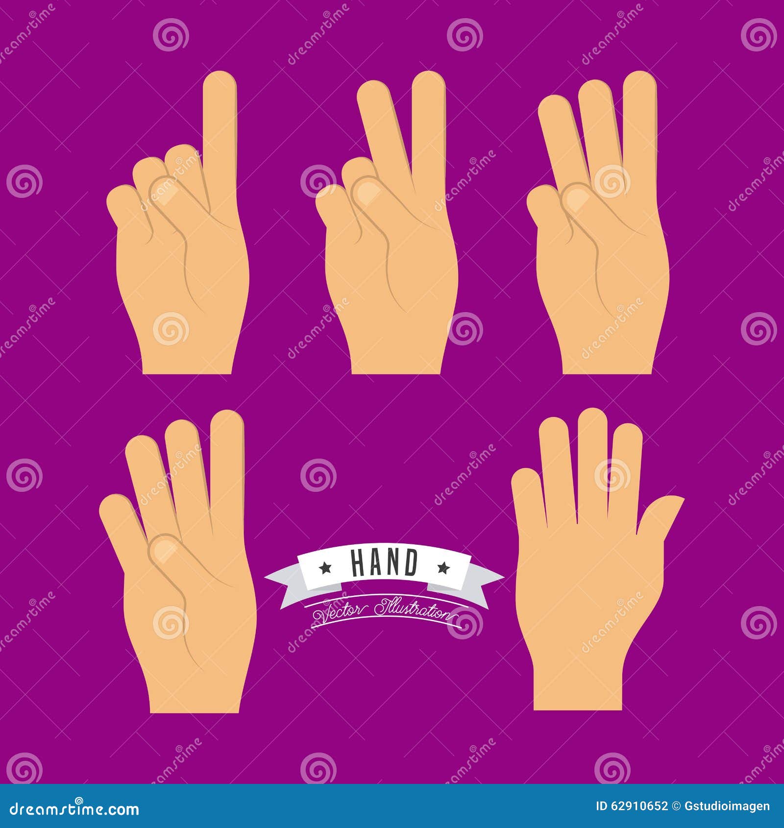 Hand gestures design stock vector. Illustration of acount - 62910652
