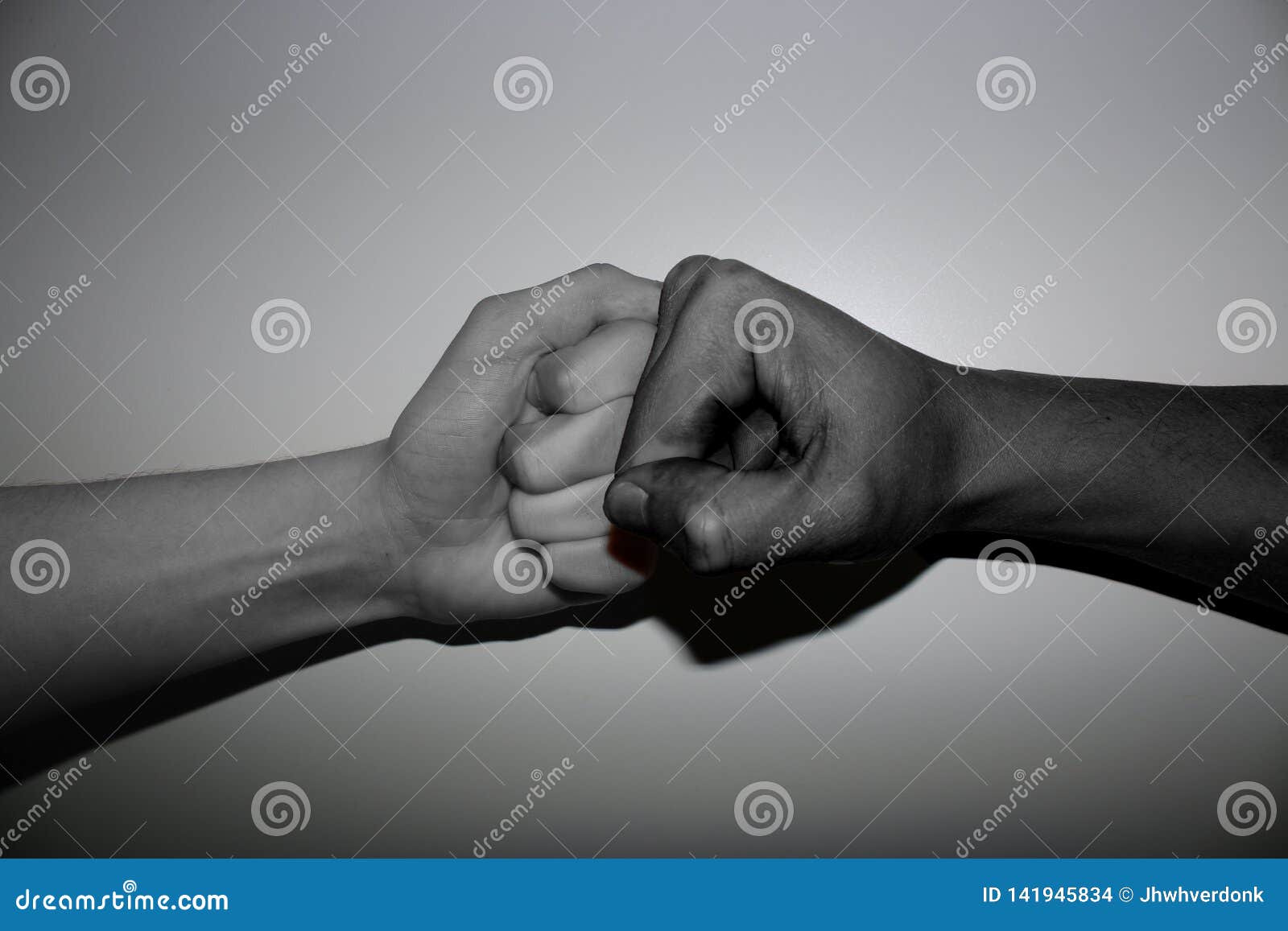 Hand Gestures - Fist Bump Of Two Differenend - Multi Coloured Hands In ...