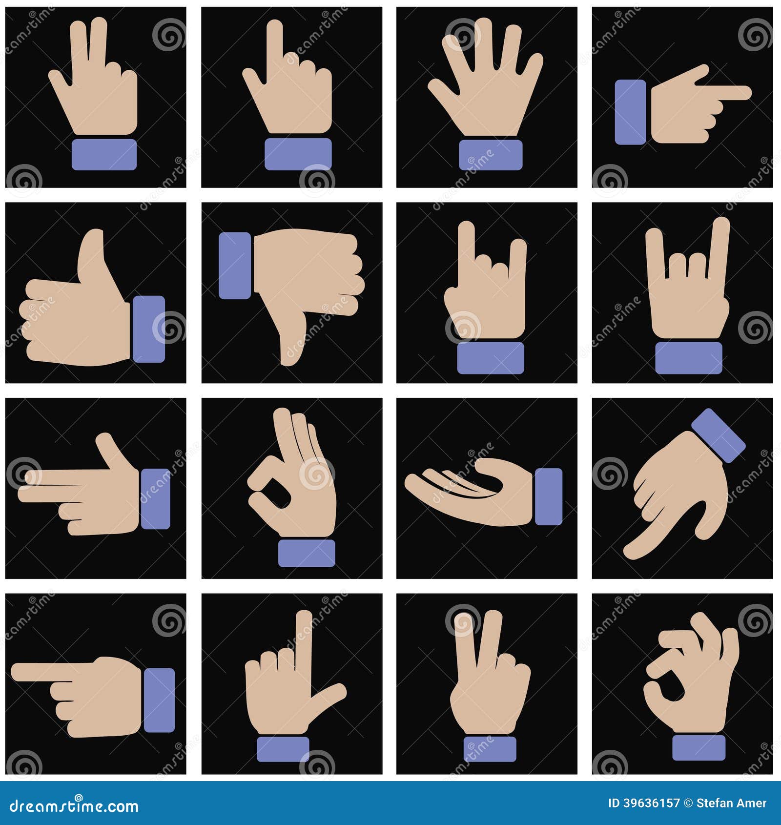Hand gestures icons set stock vector. Illustration of button - 39636157 Hand gestures icons set stock vector. Illustration of button - 39636157