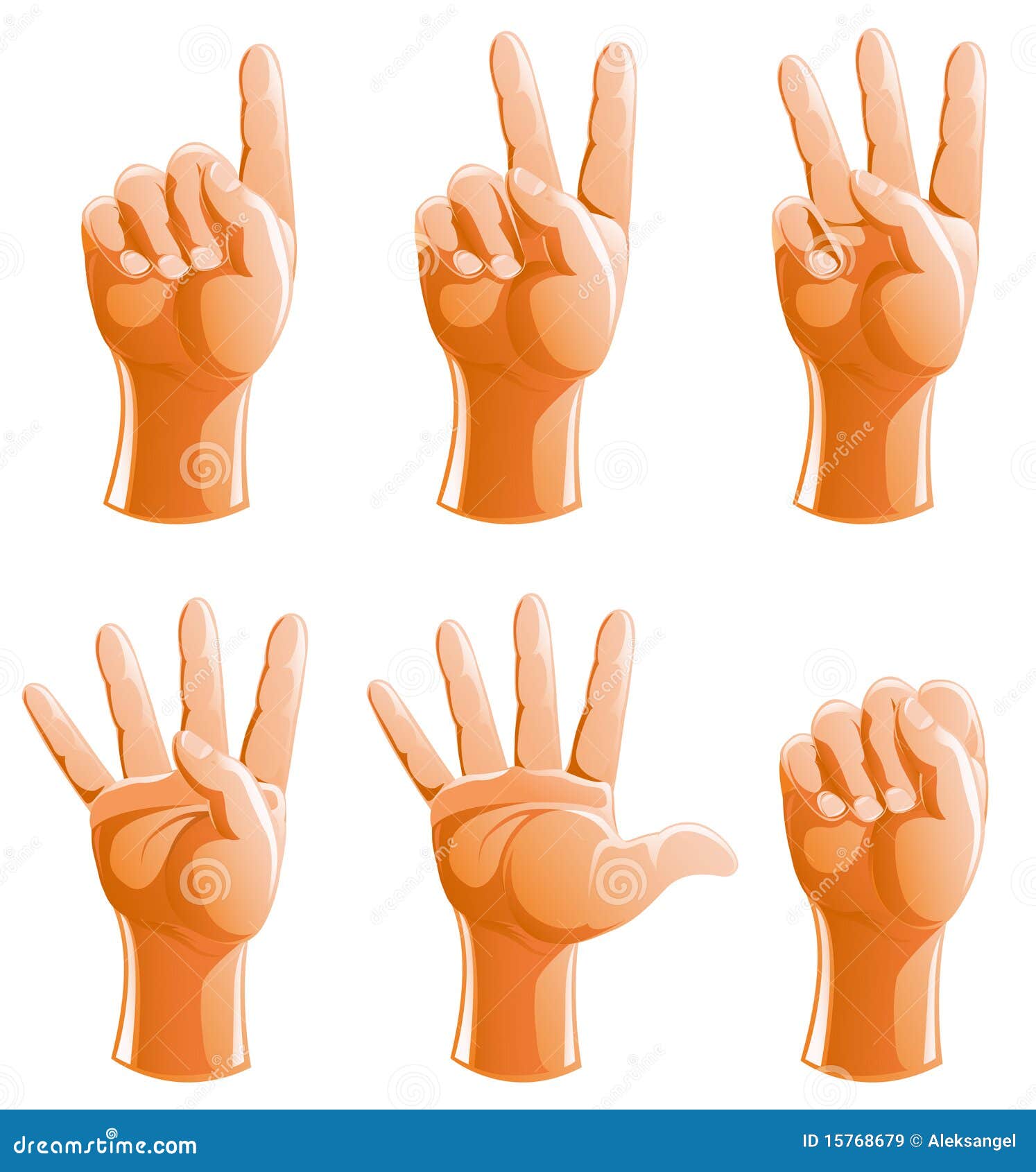 Hand Gestures Illustration Cartoon Vector | CartoonDealer.com #15768679