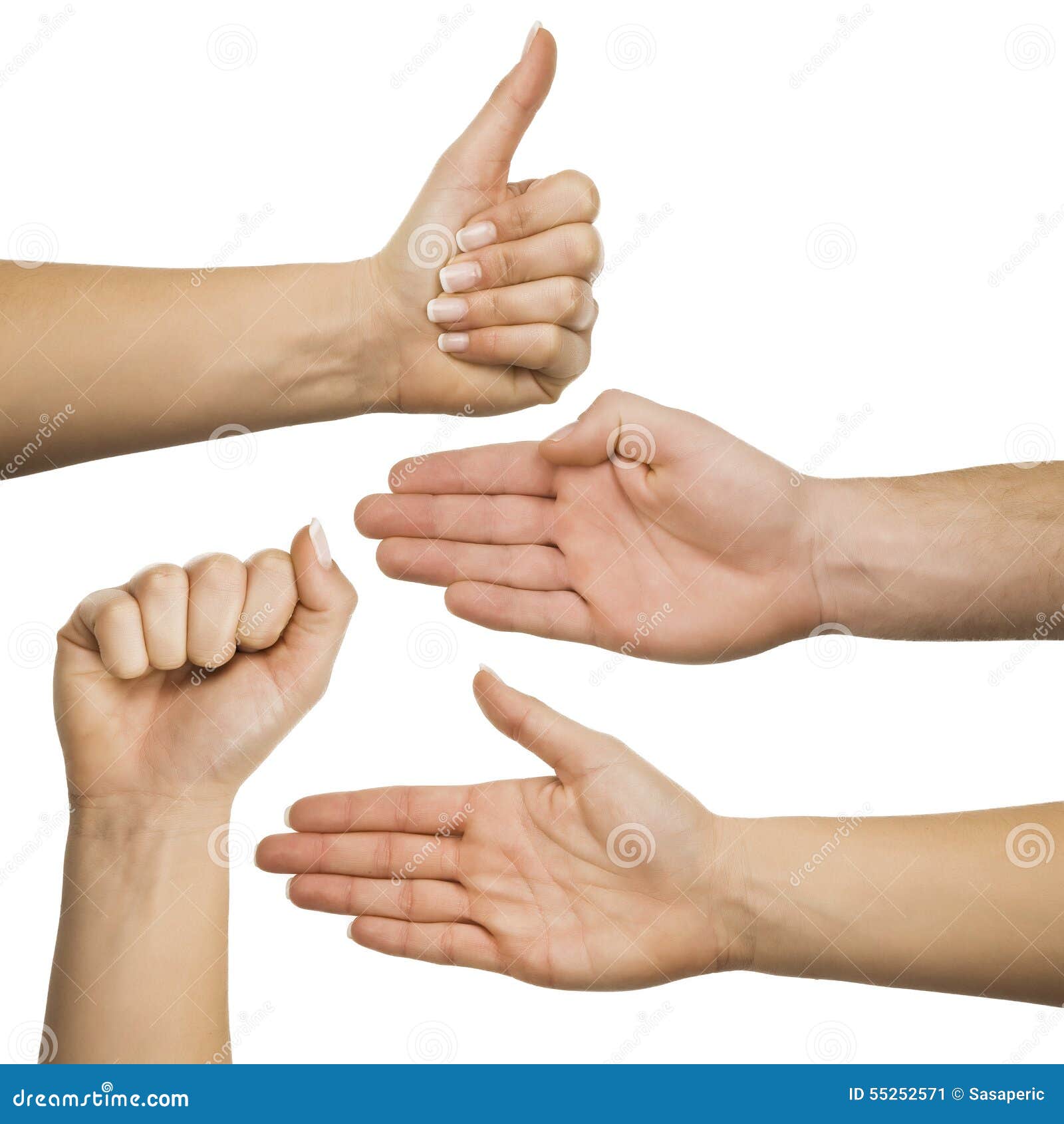 Hand gestures set stock image. Image of symbol, hanshake - 55252571