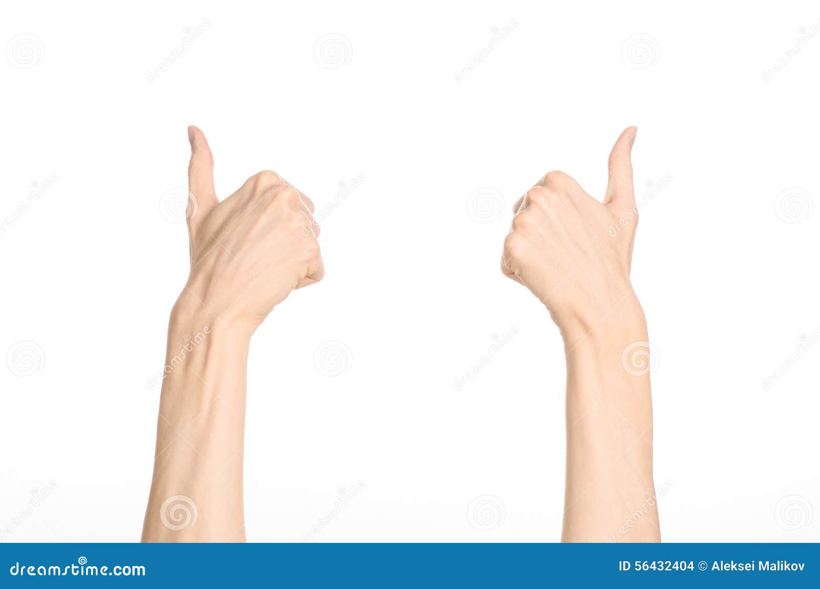 Hand Gestures Theme: the Human Hand Shows Gestures Isolated on White ...