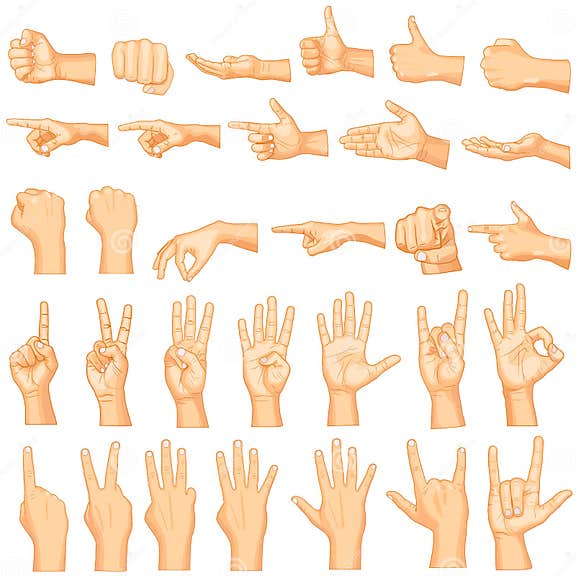 Hand Gestures stock vector. Illustration of good, greeting - 36349269