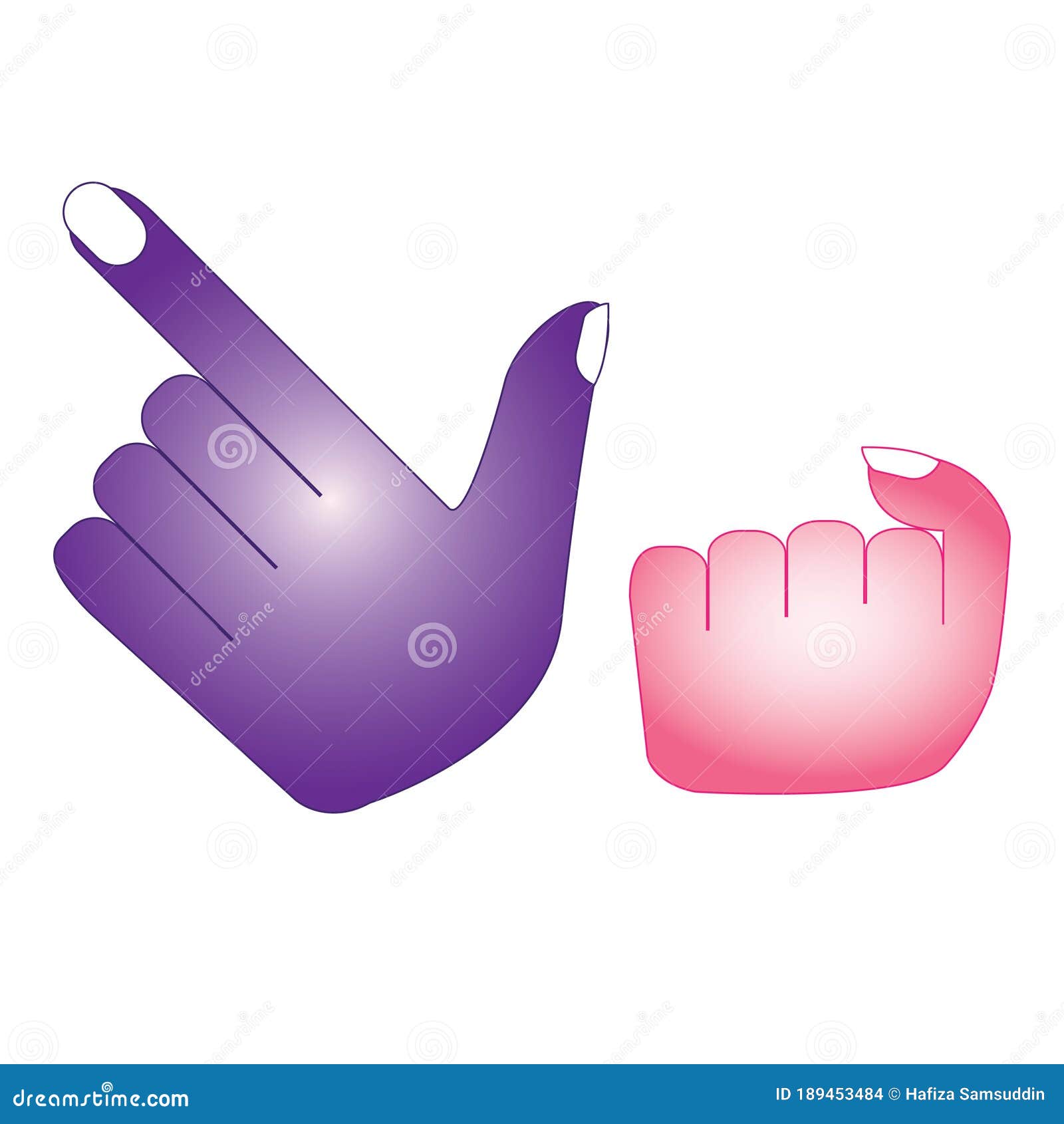 Hand Gestures. Vector Illustration Decorative Design Stock Vector ...