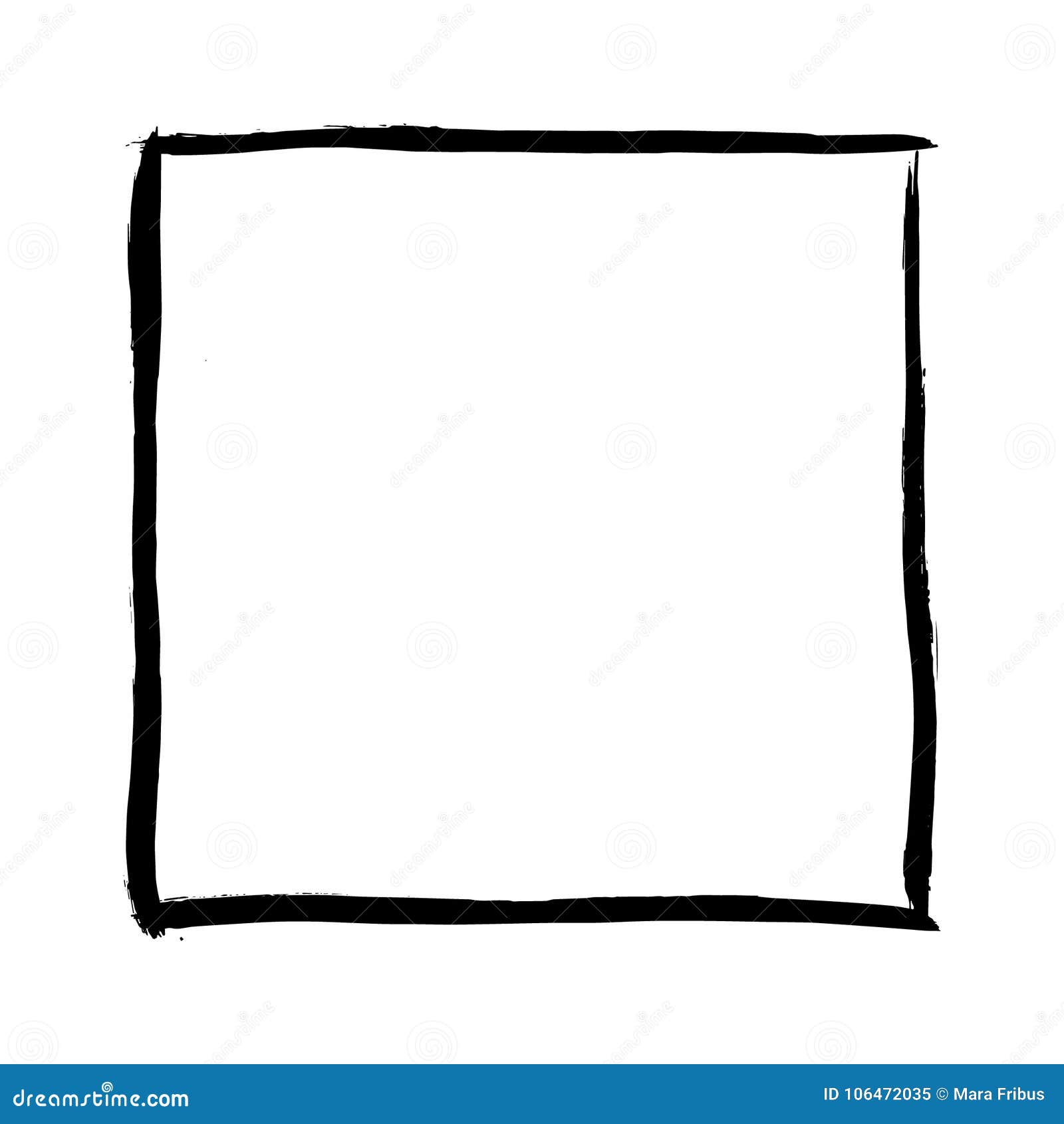 Hand Getrokken Vierkant Kader Vector Illustratie - Illustration of ...