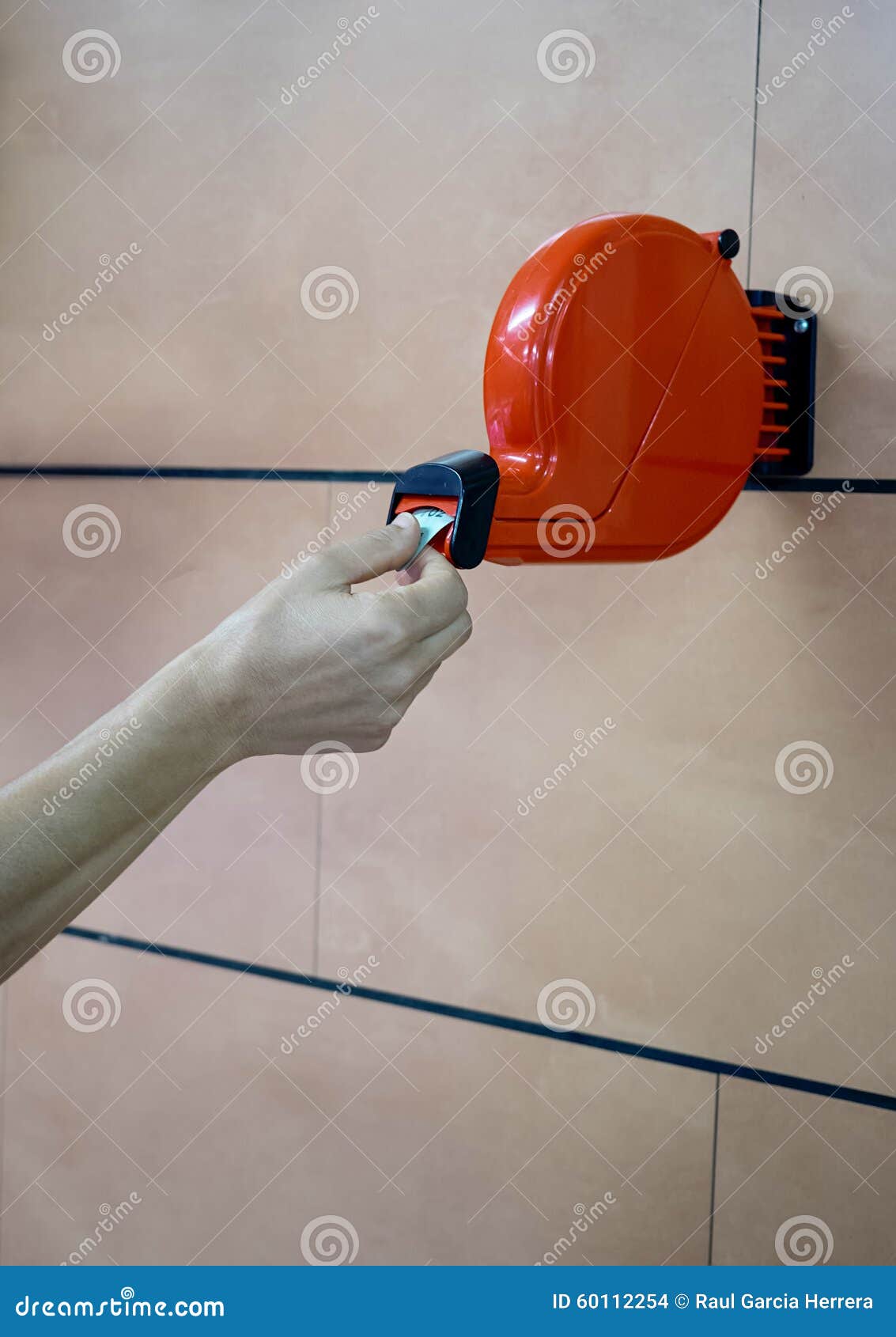 Hand Getting a Number To Wait in Line Stock Photo - Image of ...