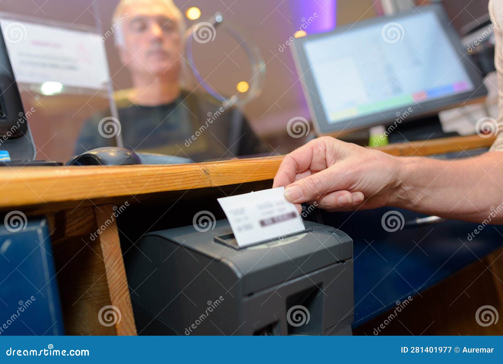Hand getting receipt stock image. Image of submit, establishment ...