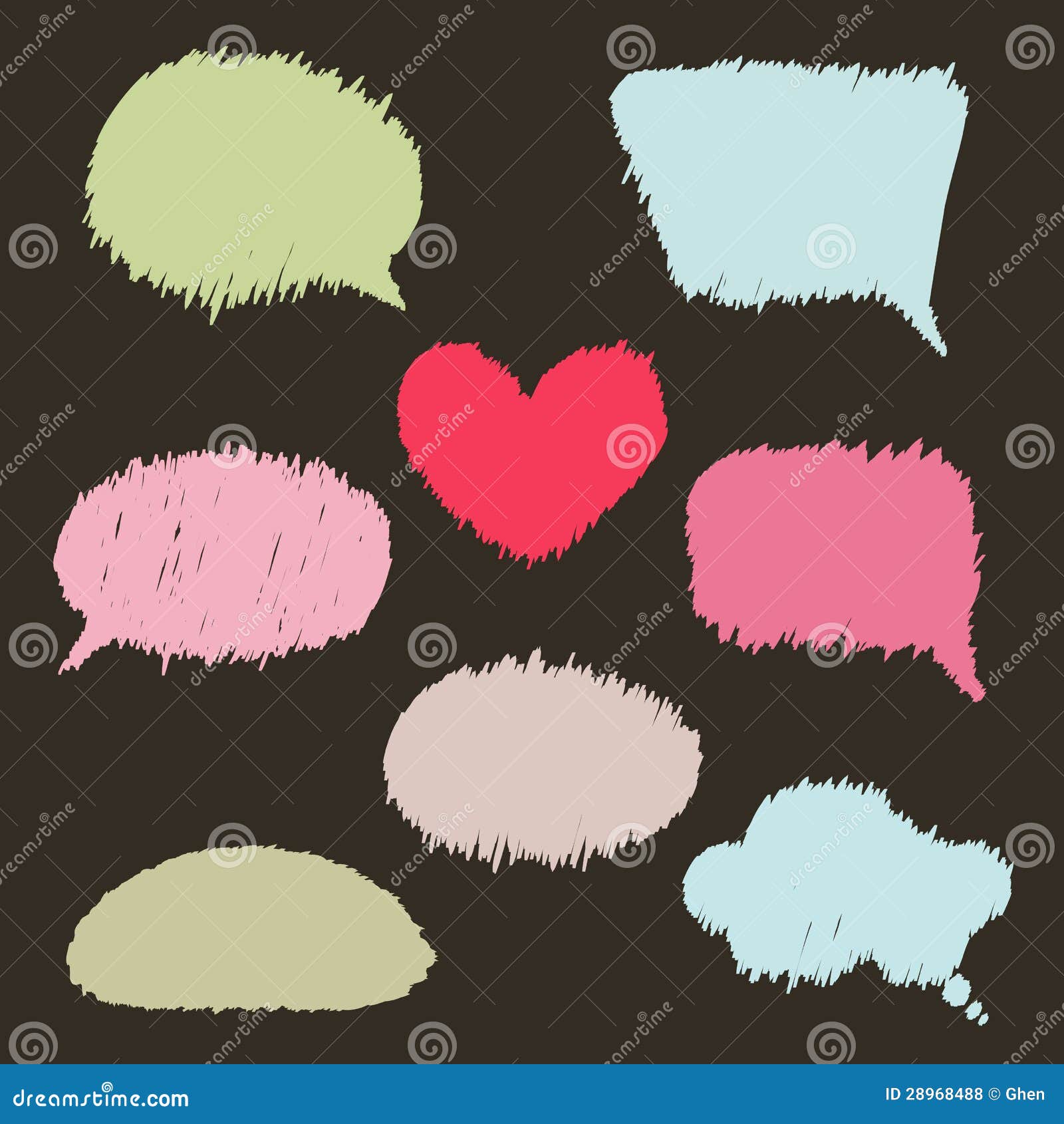 Hand gezeichnete Hinweise vektor abbildung. Illustration von einstellen ...