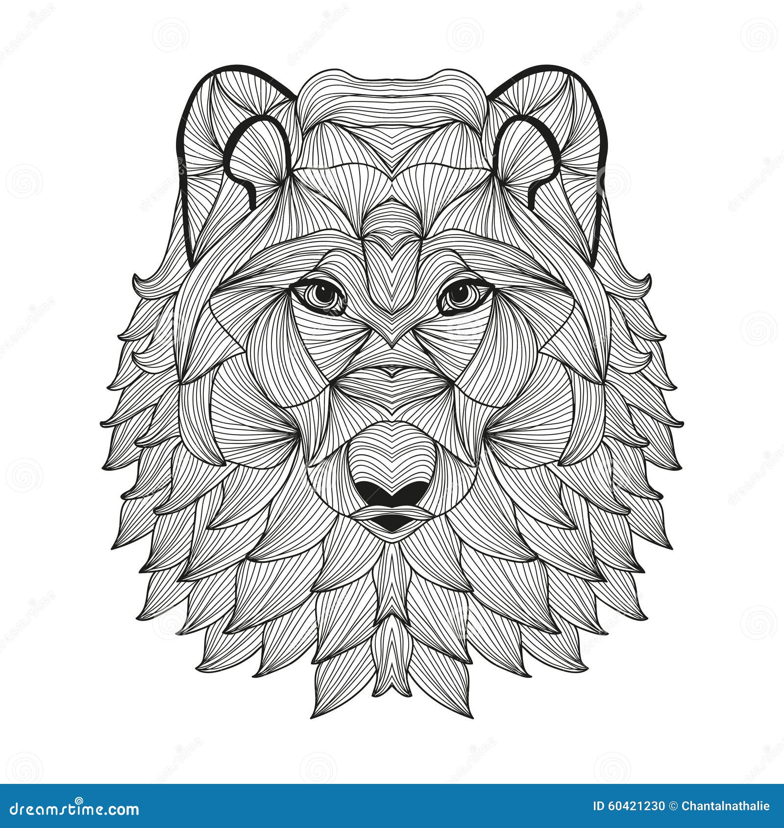 Hand Gezeichneter Dekorativer Wolf Vektor Abbildung - Illustration von ...