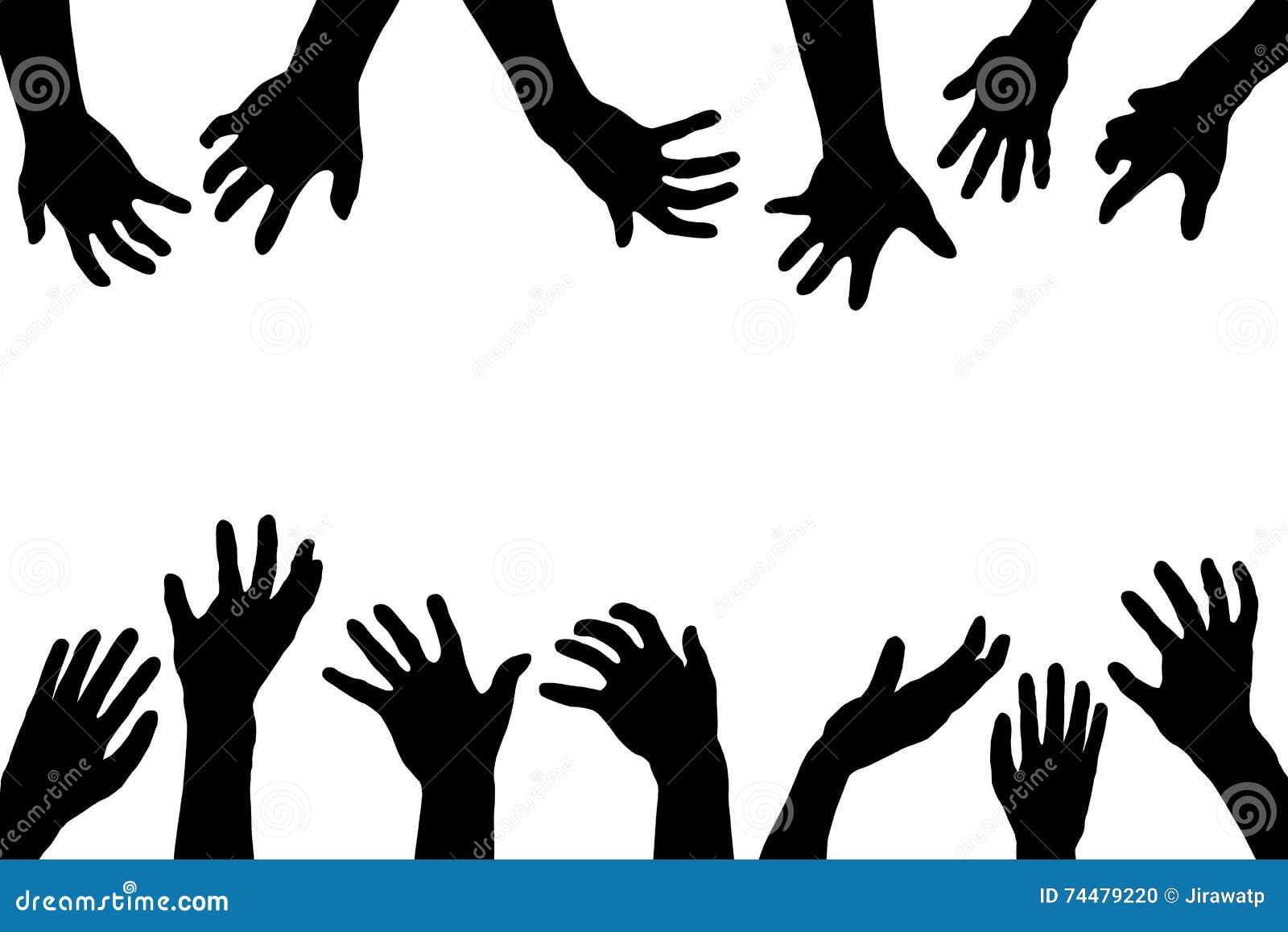 Hand Ghosts Rising from the Grave on Halloween. Stock Vector ...