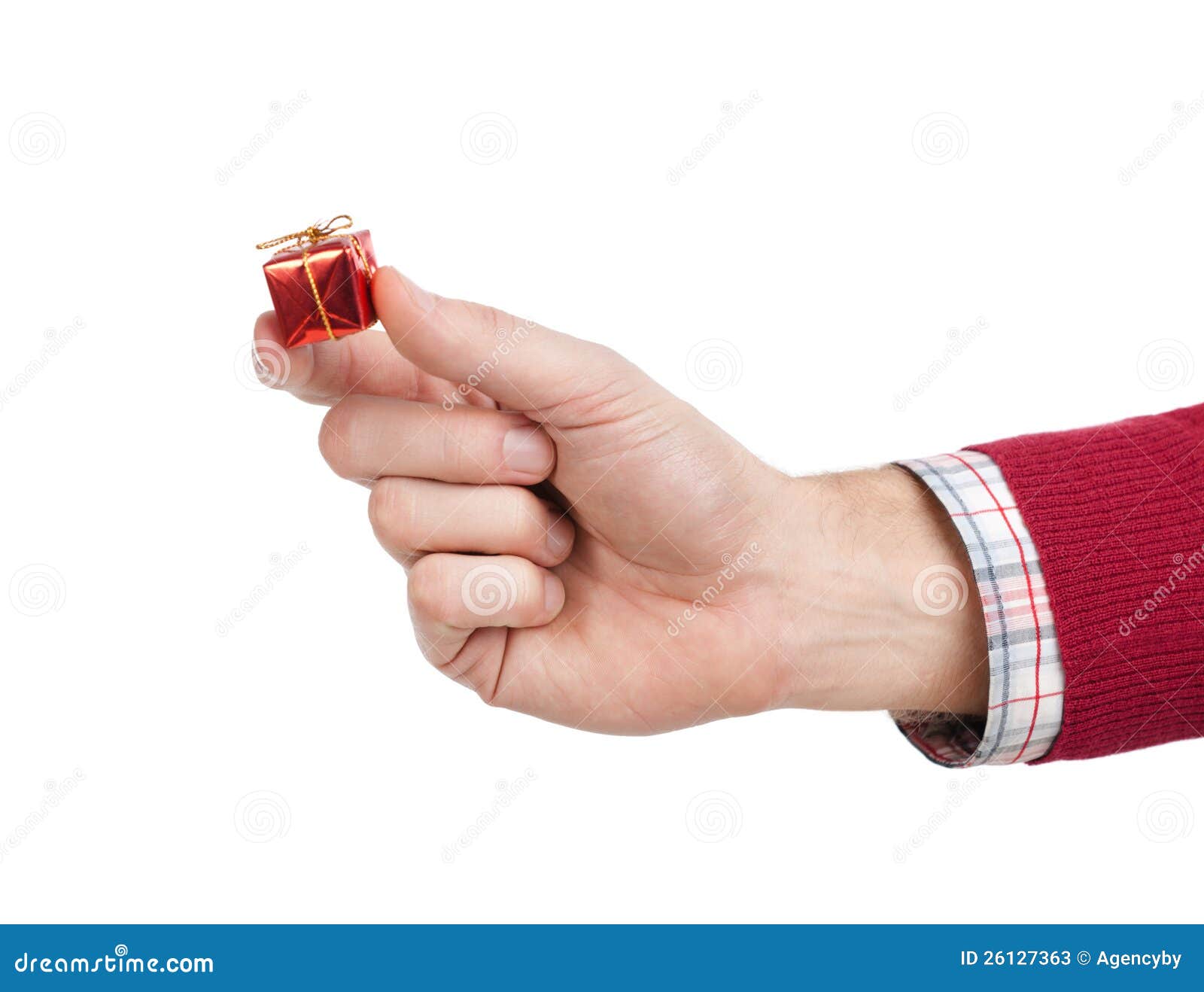 Hand with gift stock image. Image of festive, isolated - 26127363