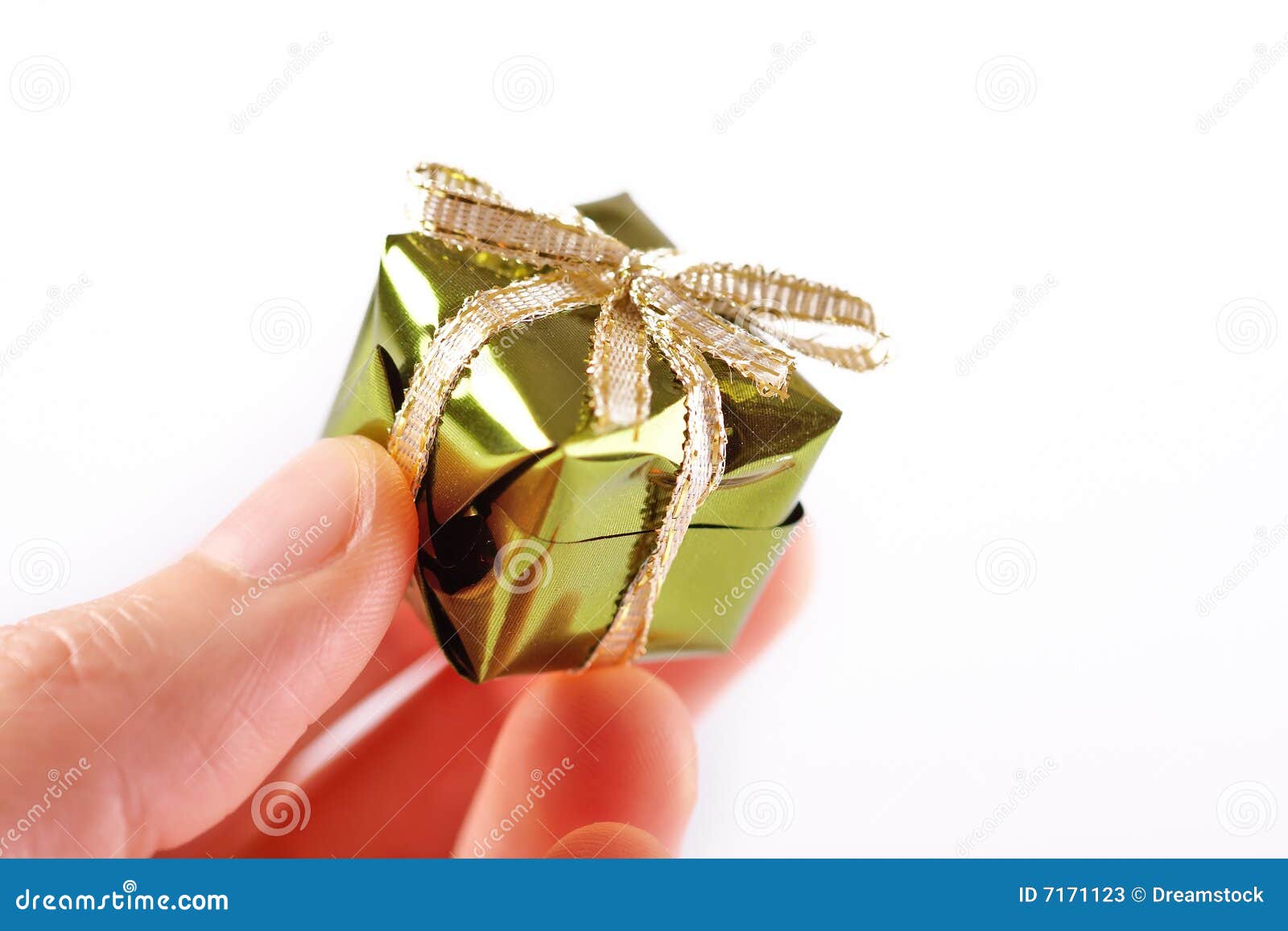 Hand with gift box stock image. Image of ornament, design - 7171123