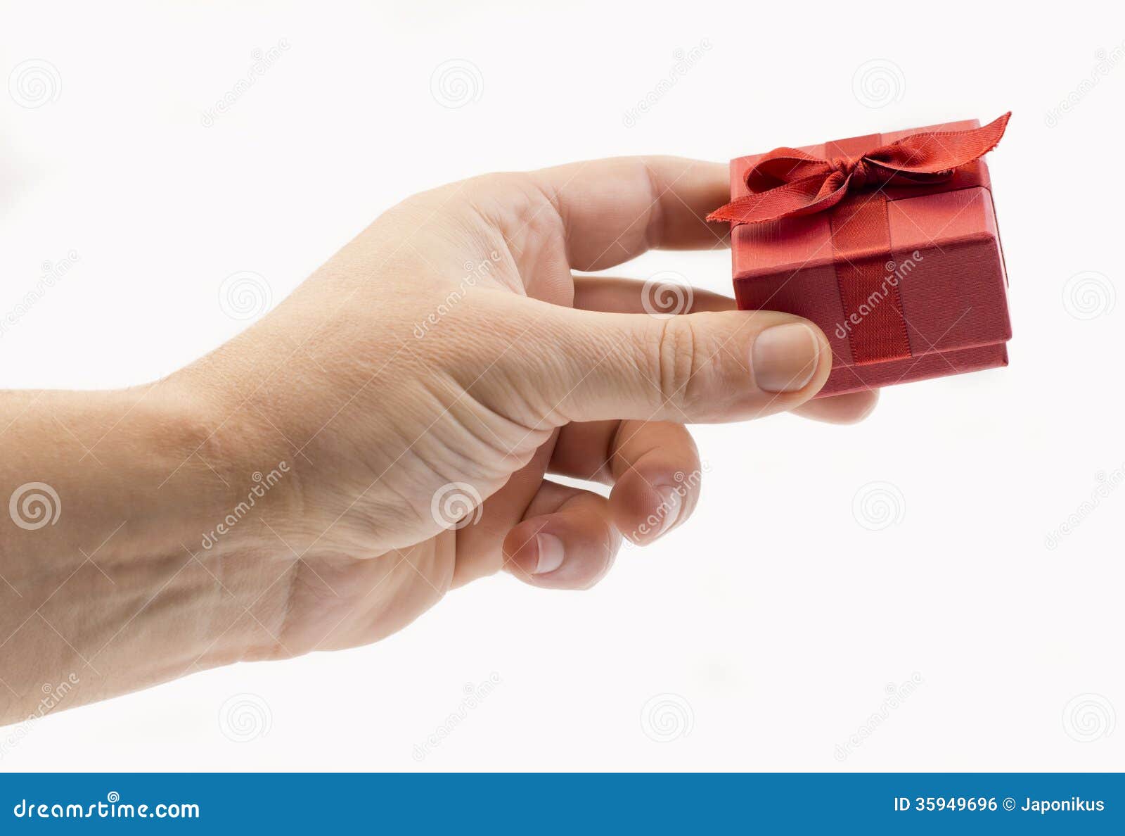 Hand with gift box stock photo. Image of people, alone - 35949696