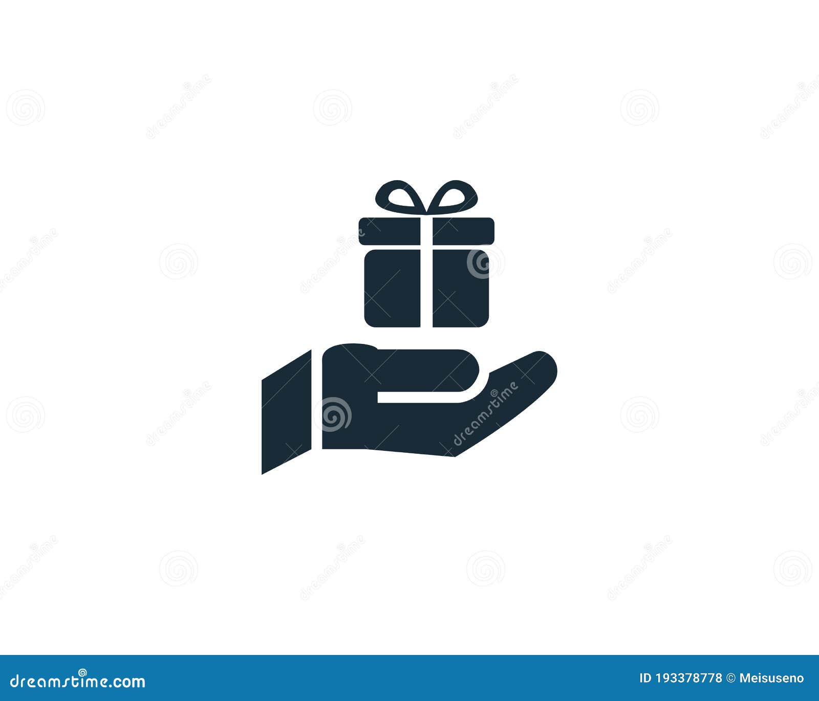 Hand and Gift Box Icon Vector Logo Template Illustration Design Stock ...