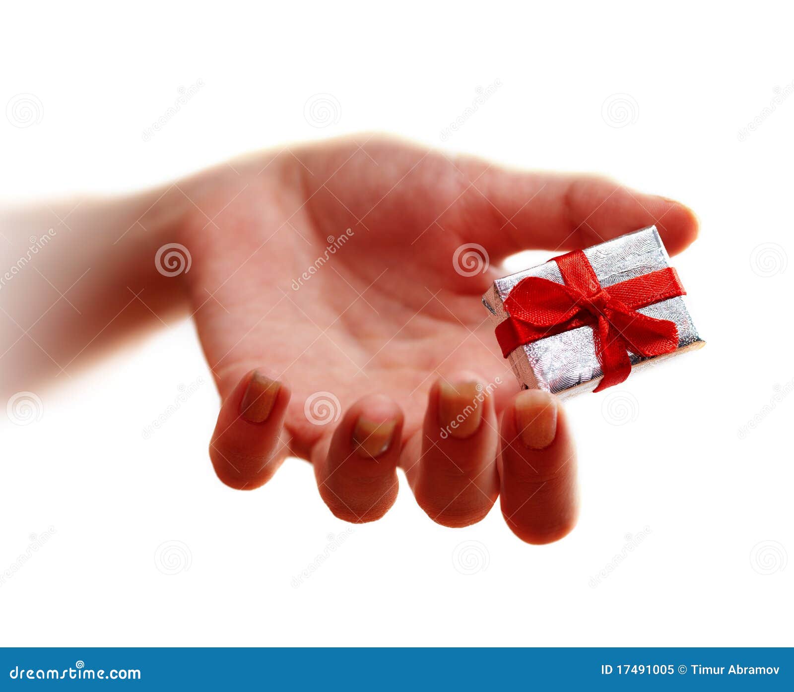 Hand and Gift. Emphasis on Gift Stock Image - Image of present, hand ...