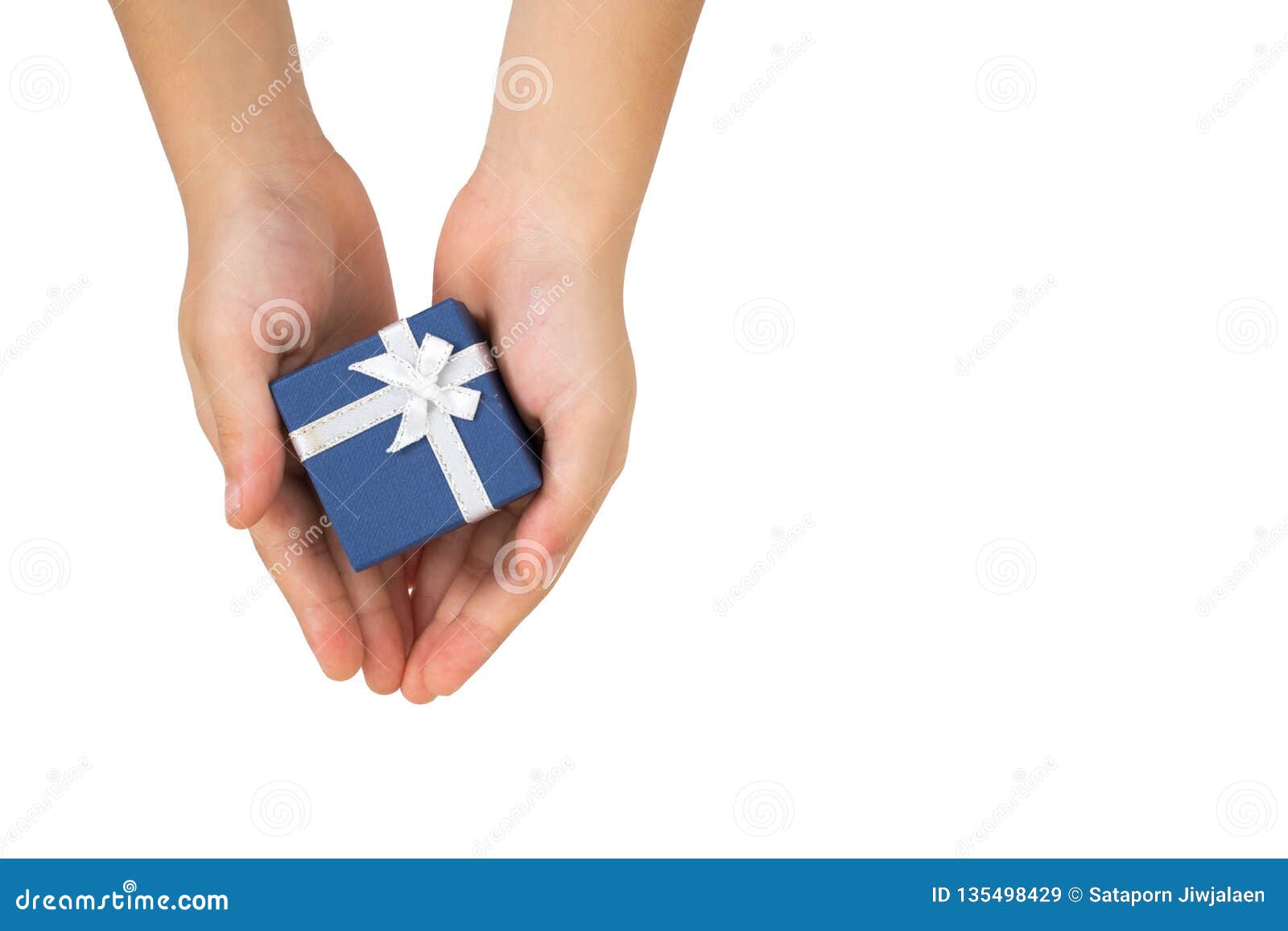 Hand and gift over white stock image. Image of christmas - 135498429