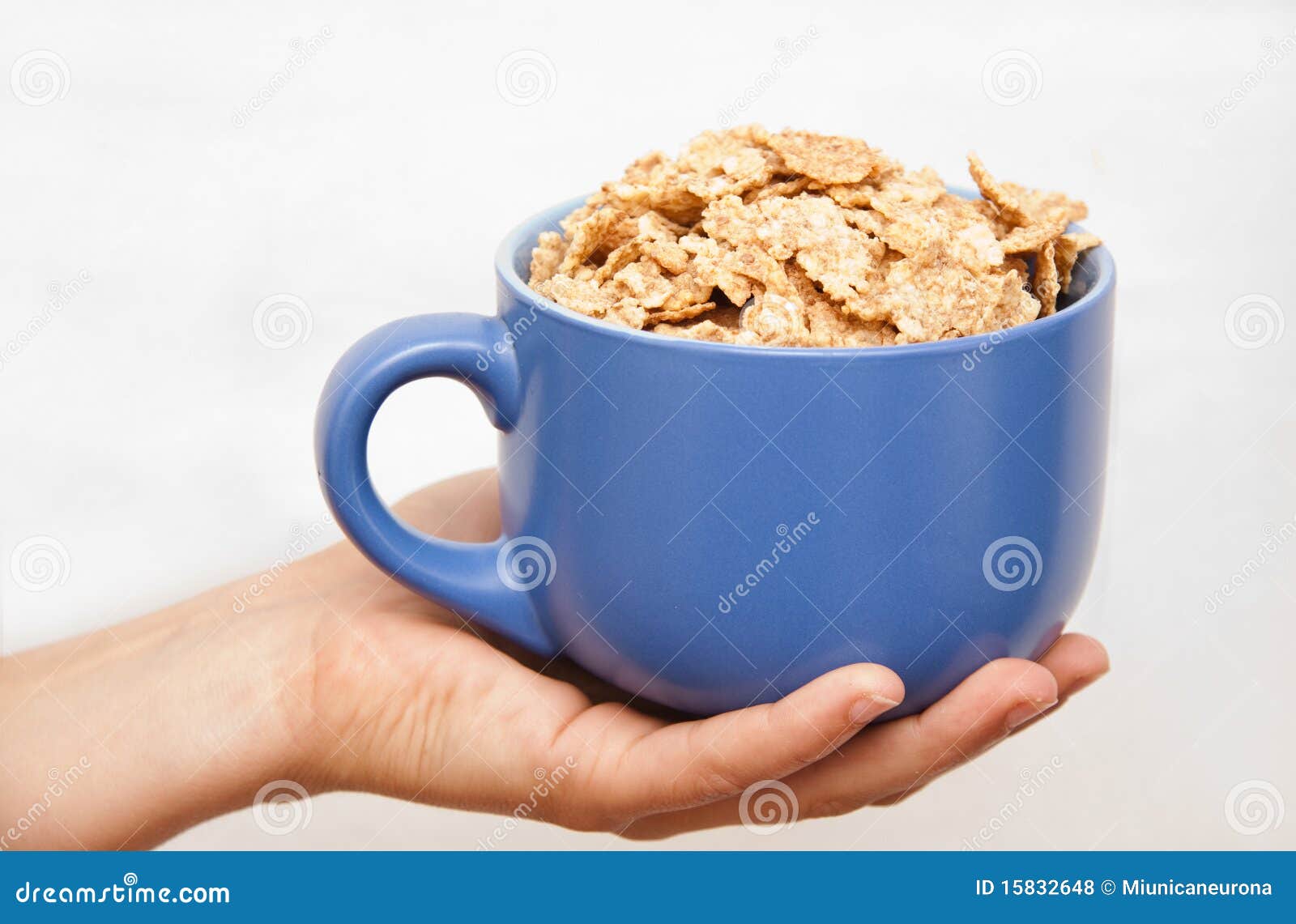 Hand Girl with a Bowl of Cereal in Hand Stock Photo - Image of retail ...