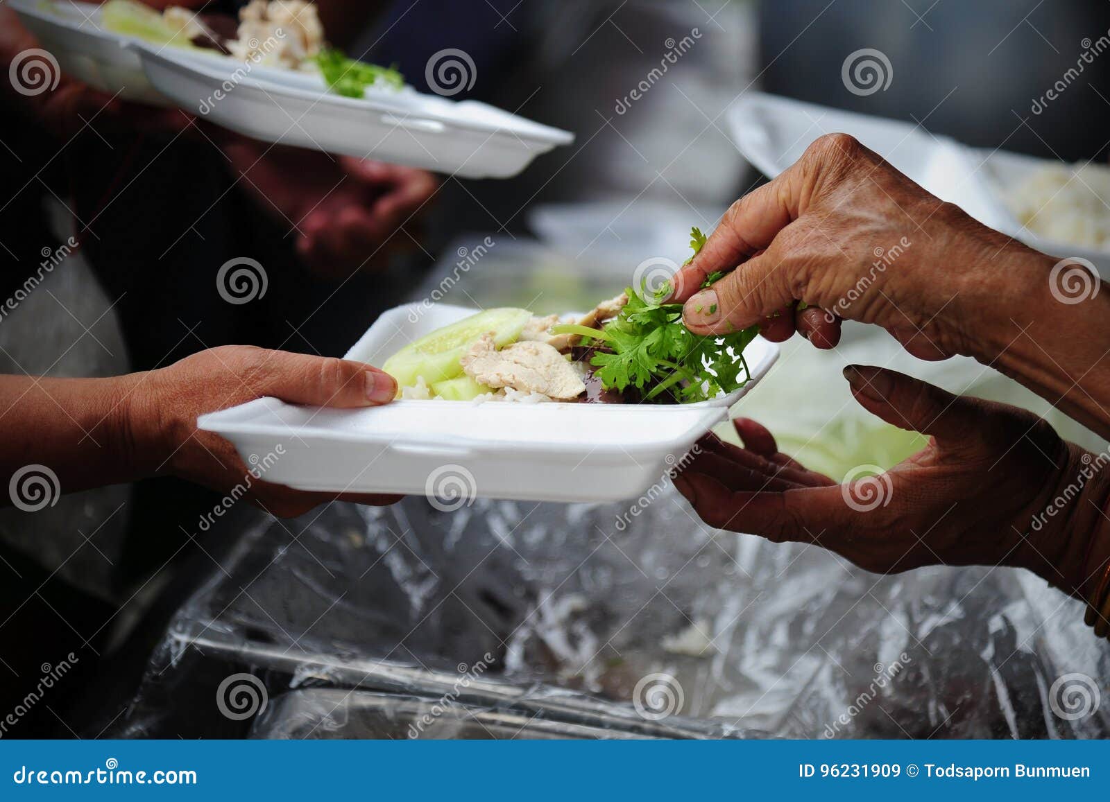 Hand Give Food To Hands of a Beggar Stock Image - Image of poor, beggar ...
