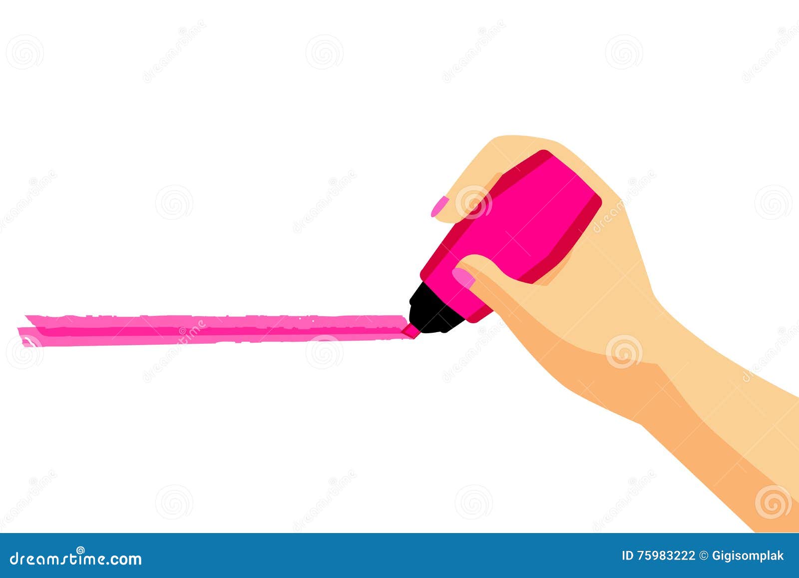 Hand Give a Purple Mark stock vector. Illustration of drawn - 75983222