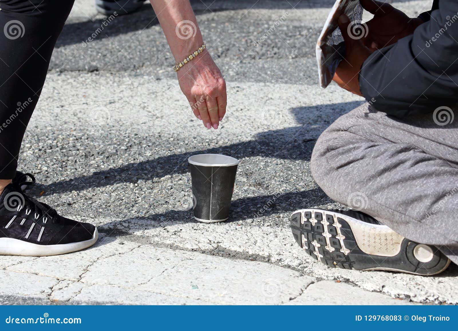 Hand Gives Alms To the Poor Man Stock Image - Image of alms, panhandler ...