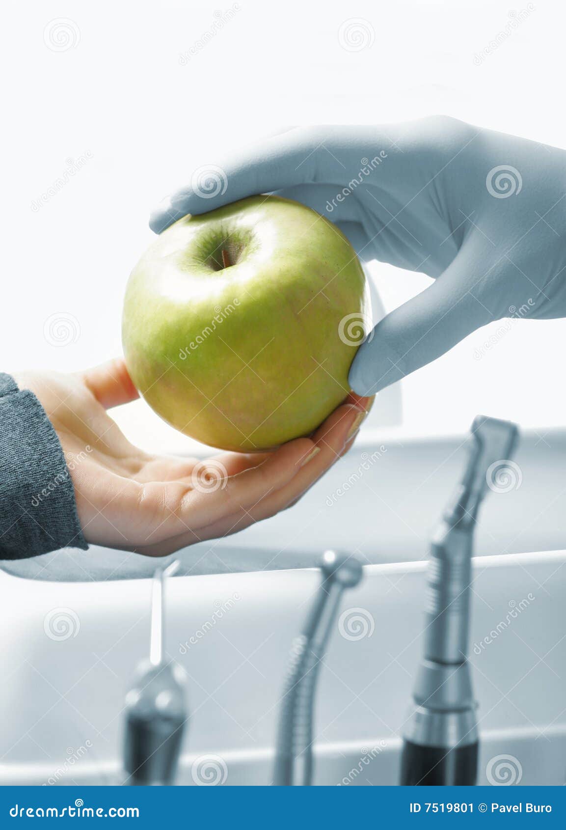 Hand giving apple stock image. Image of hand, dentistry - 7519801