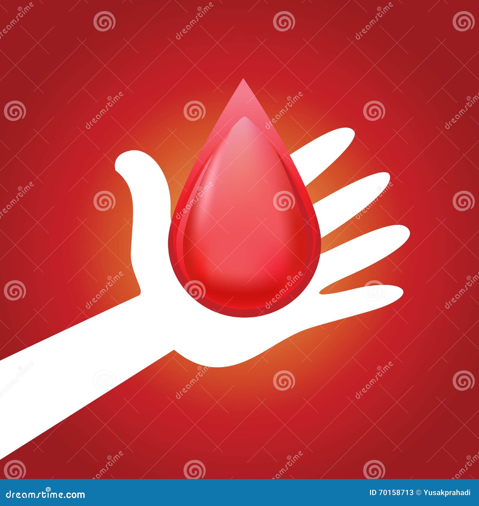 Hand Giving Blood Drop Symbol Stock Vector - Illustration of donor ...