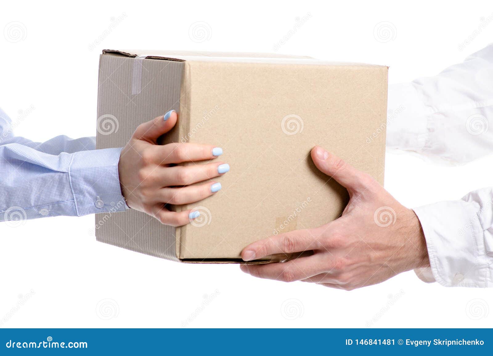 Hand giving box to hand stock image. Image of arrival - 146841481