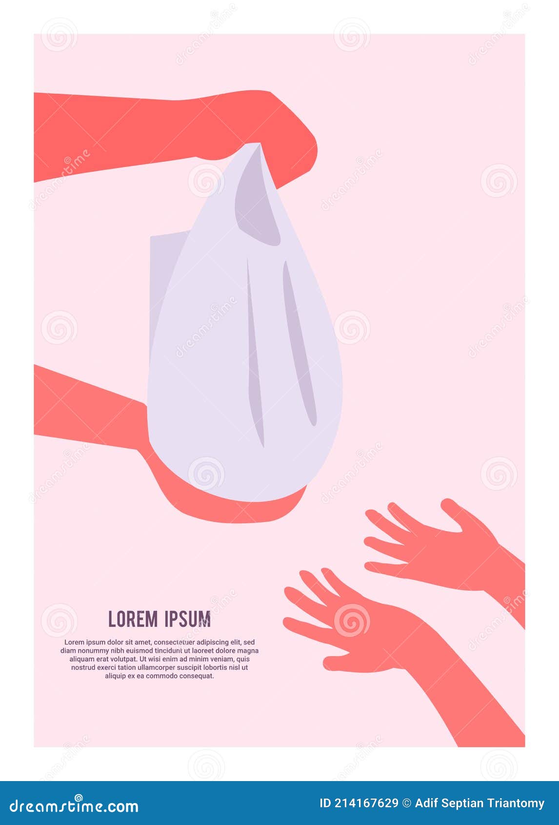 Hand Giving Donation Pack. Charity Activity. . Simple Flat Illustration ...