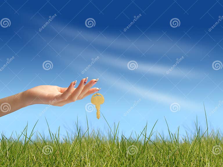 Hand giving golden key stock photo. Image of concept, ownership - 4371068