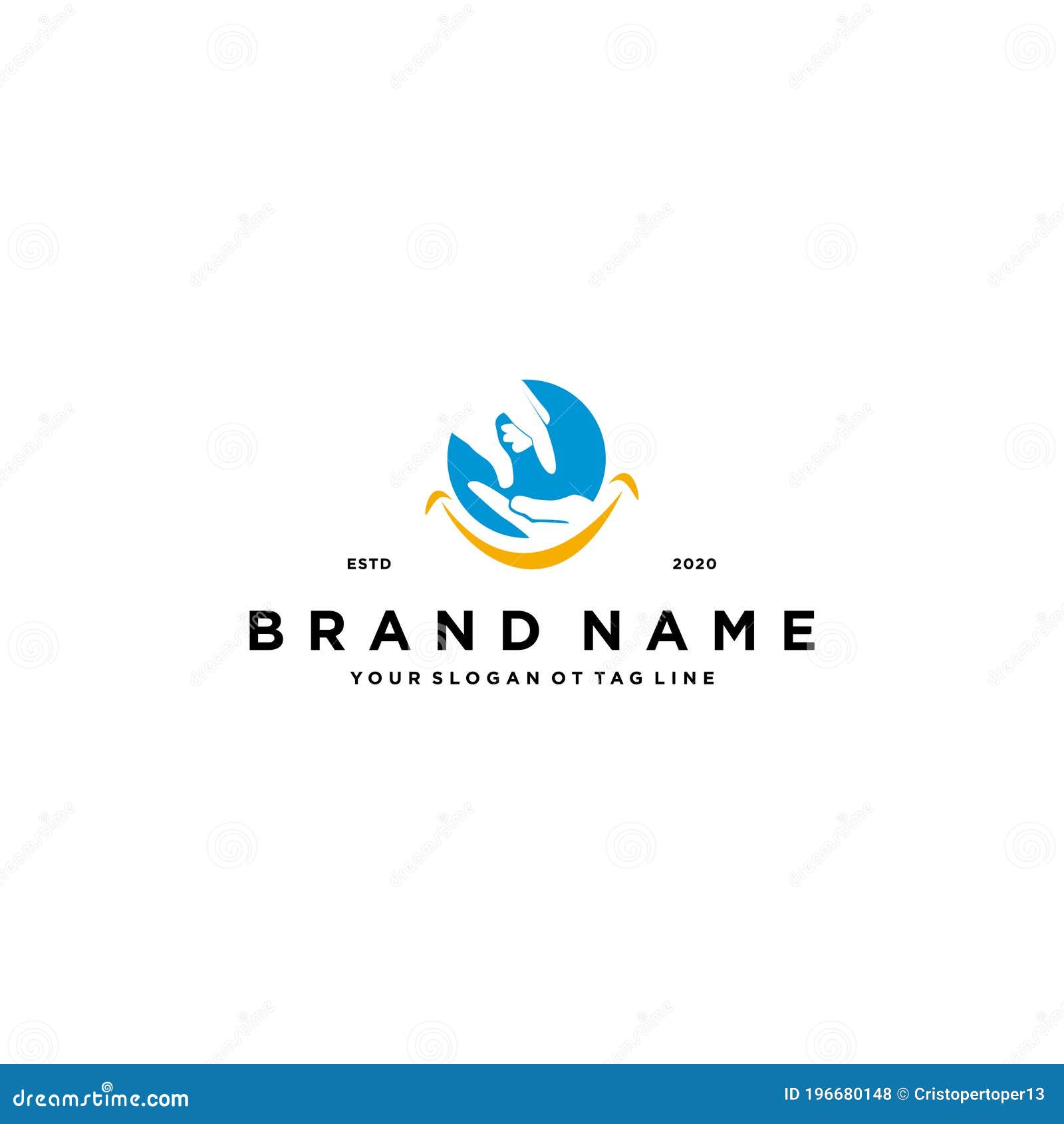 Hand Giving Logo Design Vector Stock Vector - Illustration of insurance ...