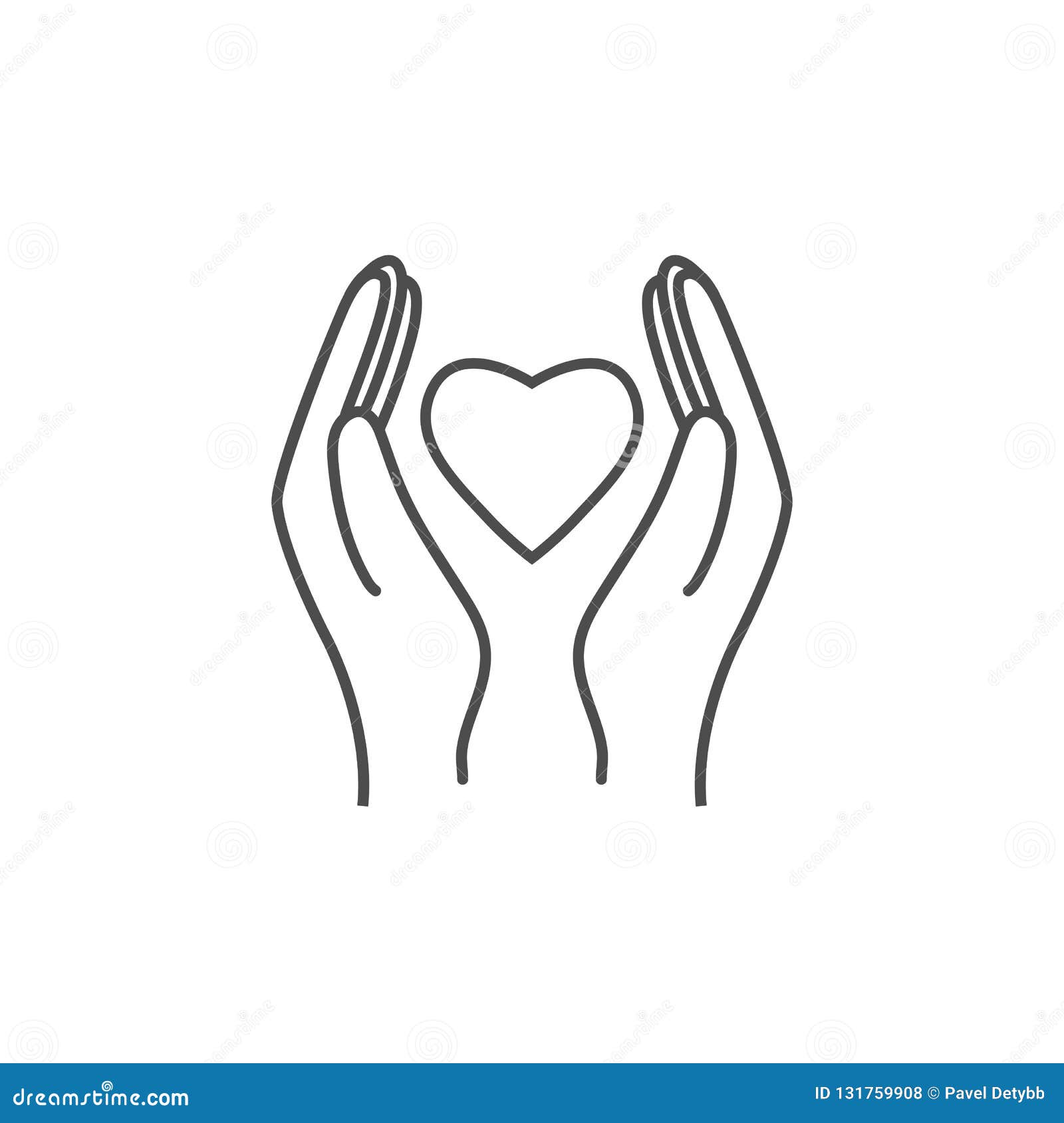 Hand Giving Love Symbol. Hand Holding Heart Shape, Vector Illustration ...