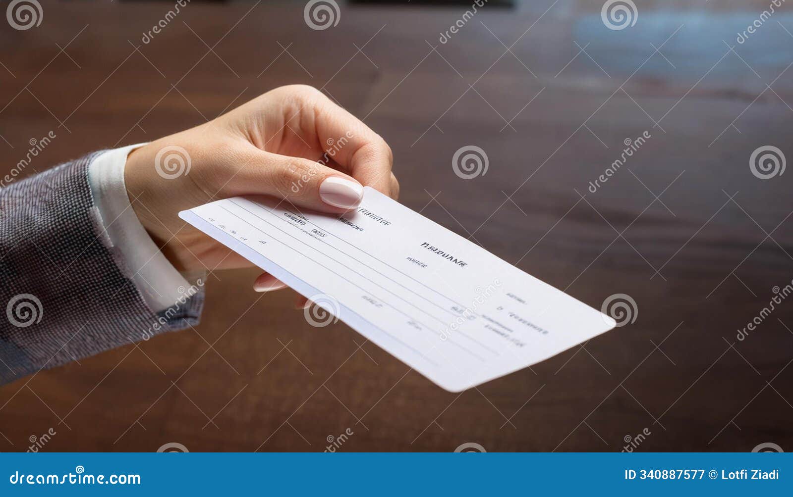 Hand Giving Paycheck, Check, Cheque Stock Illustration - Illustration ...