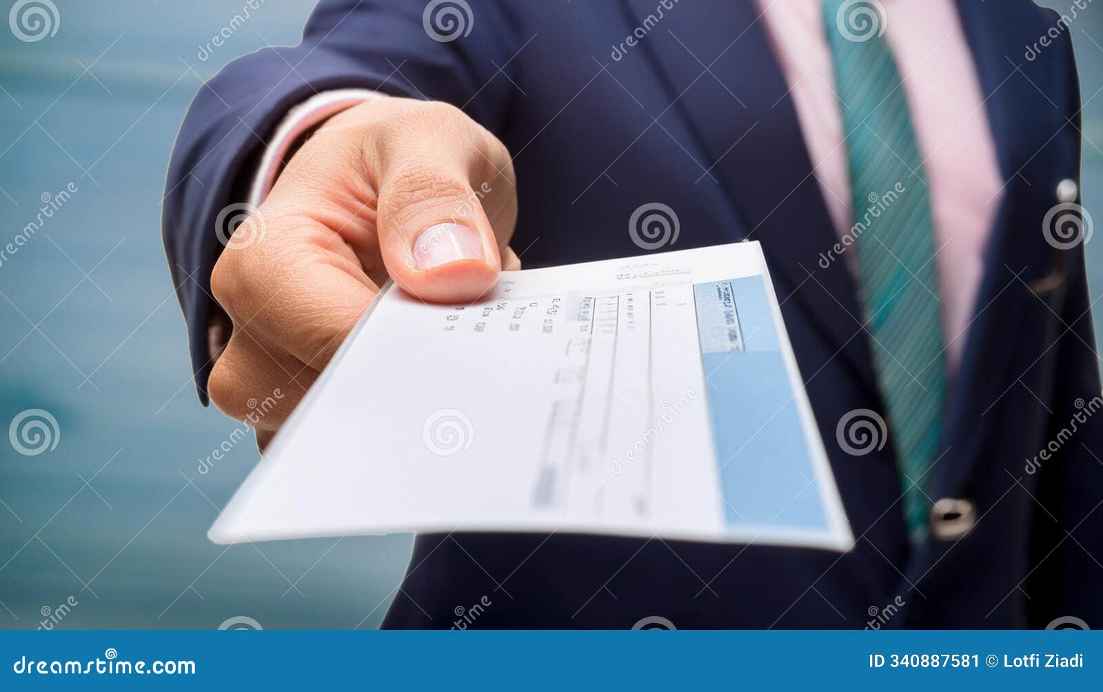 Hand Giving Paycheck, Check, Cheque Stock Illustration - Illustration ...