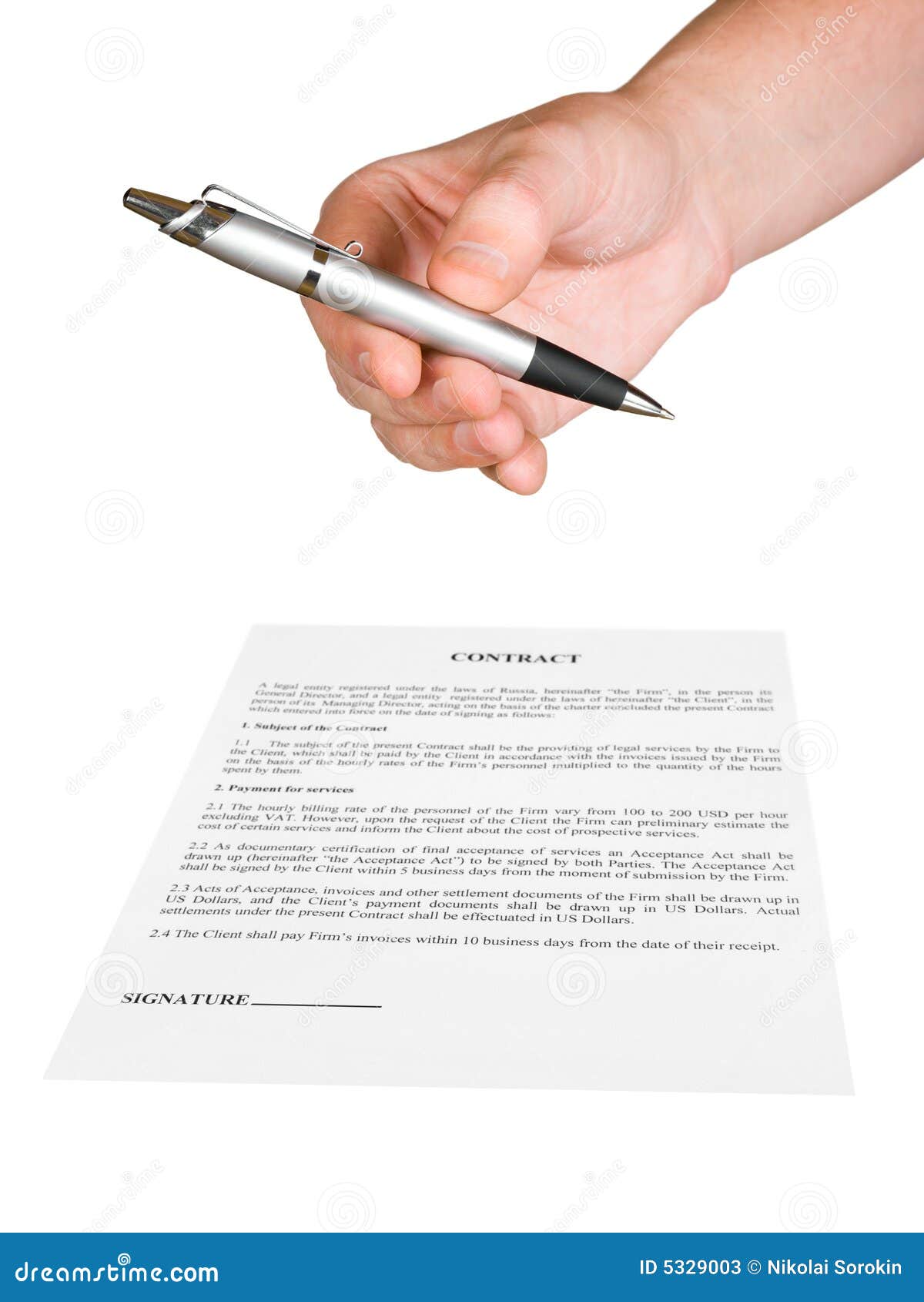 Hand Giving Pen and Contract Stock Image - Image of contract, isolated ...