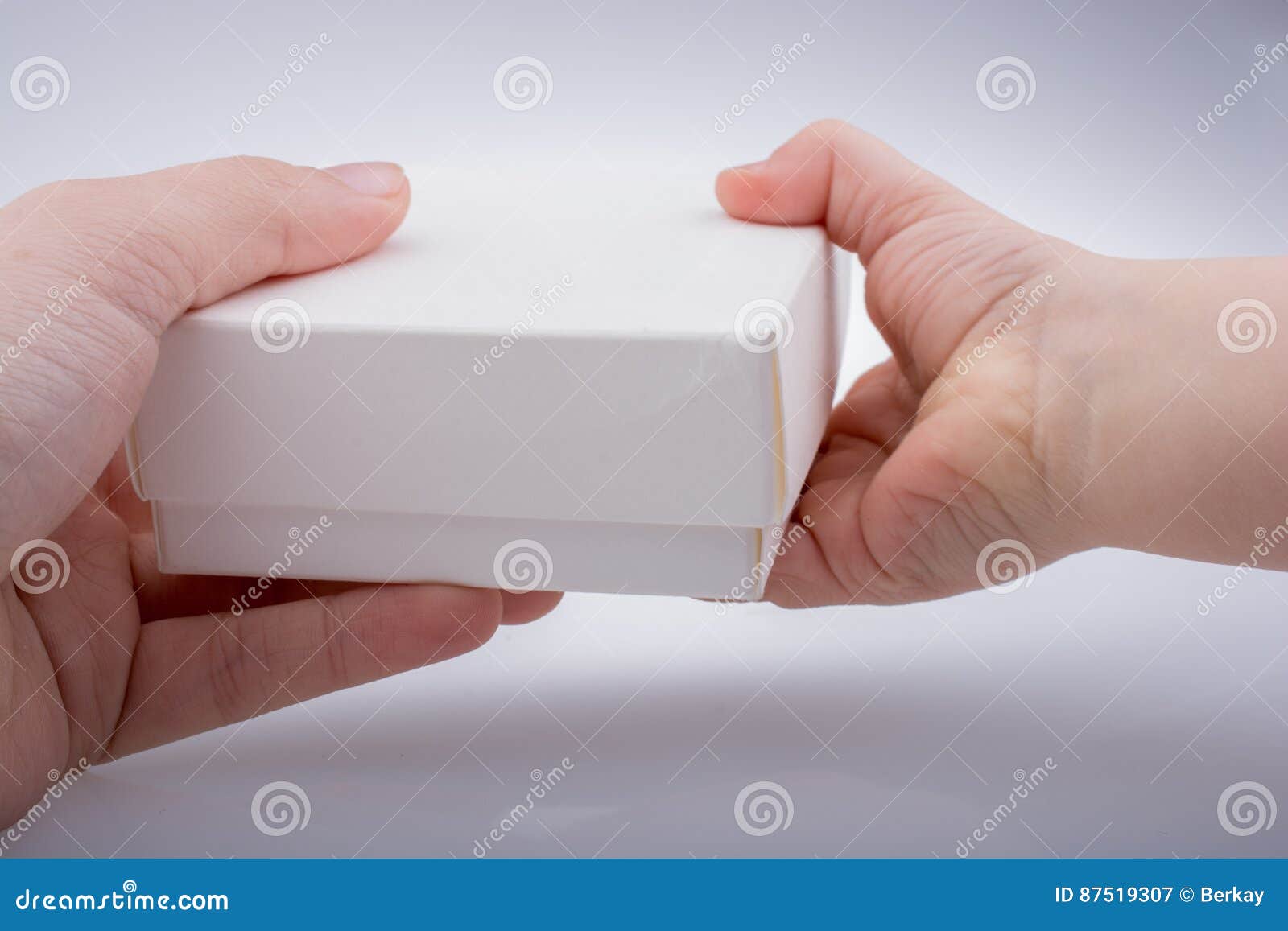 Hand Giving White Gift Box Out Stock Image - Image of present, love ...