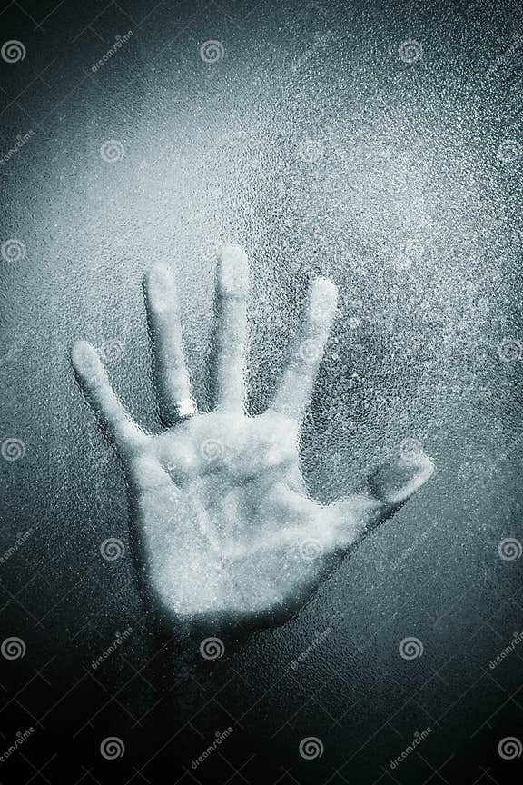 Hand on glass stock photo. Image of female, black, abstract - 26919146
