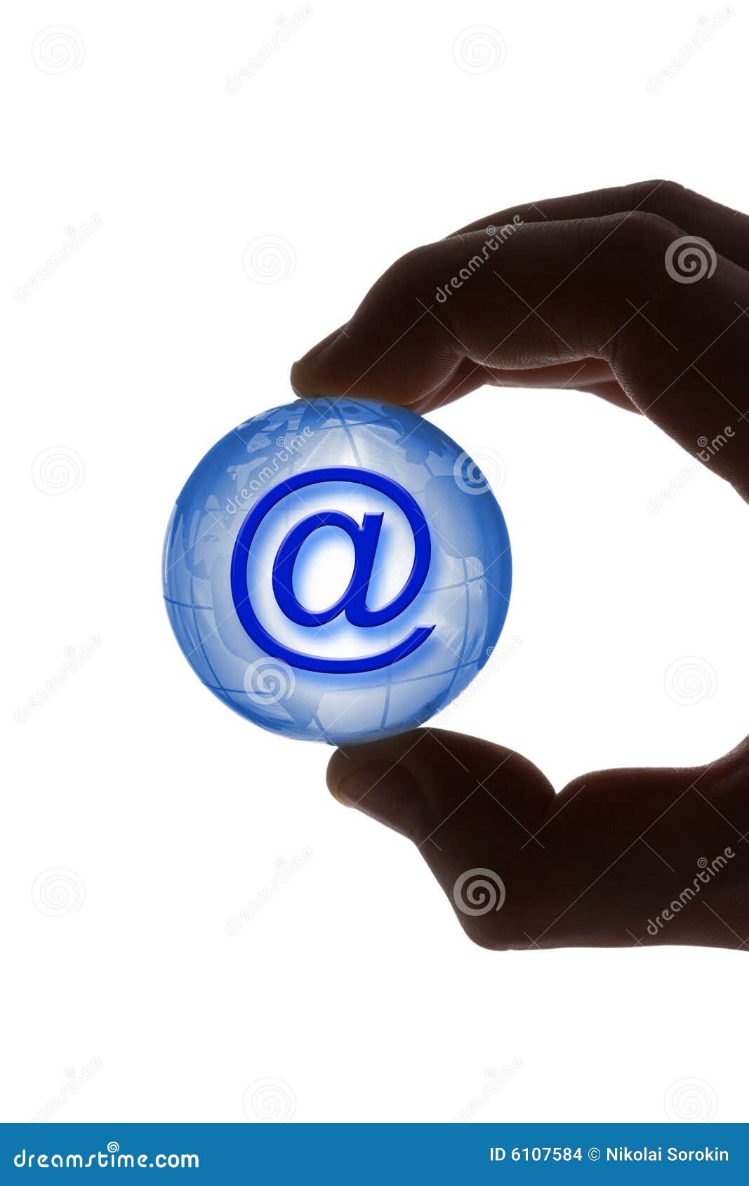 Hand with Globe and E-mail Symbol Stock Photo - Image of letter, icon ...