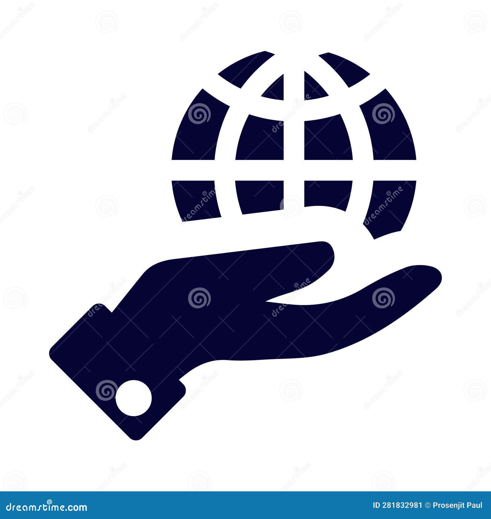 Hand, Globe, World, Worldwide, Hand Holding a Globe Icon Stock Vector ...