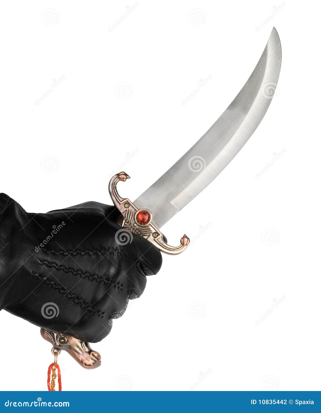 Hand in glove with dagger stock photo. Image of human - 10835442