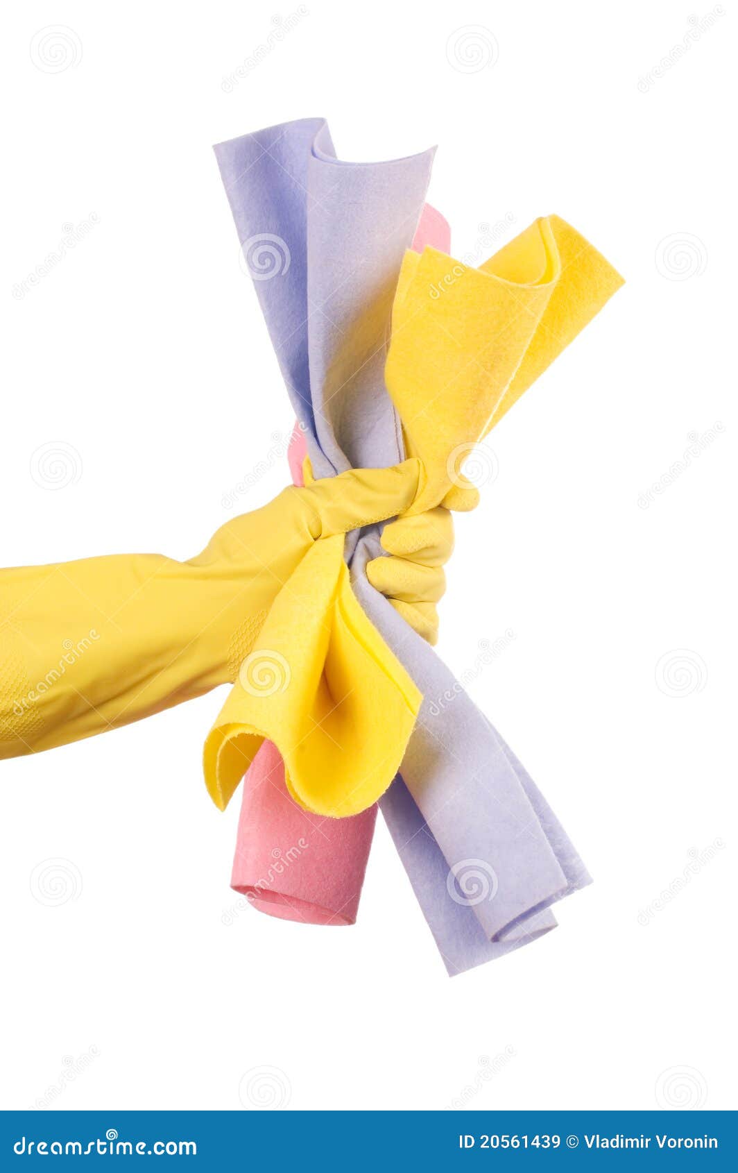 Hand in glove holding rag stock image. Image of macro - 20561439