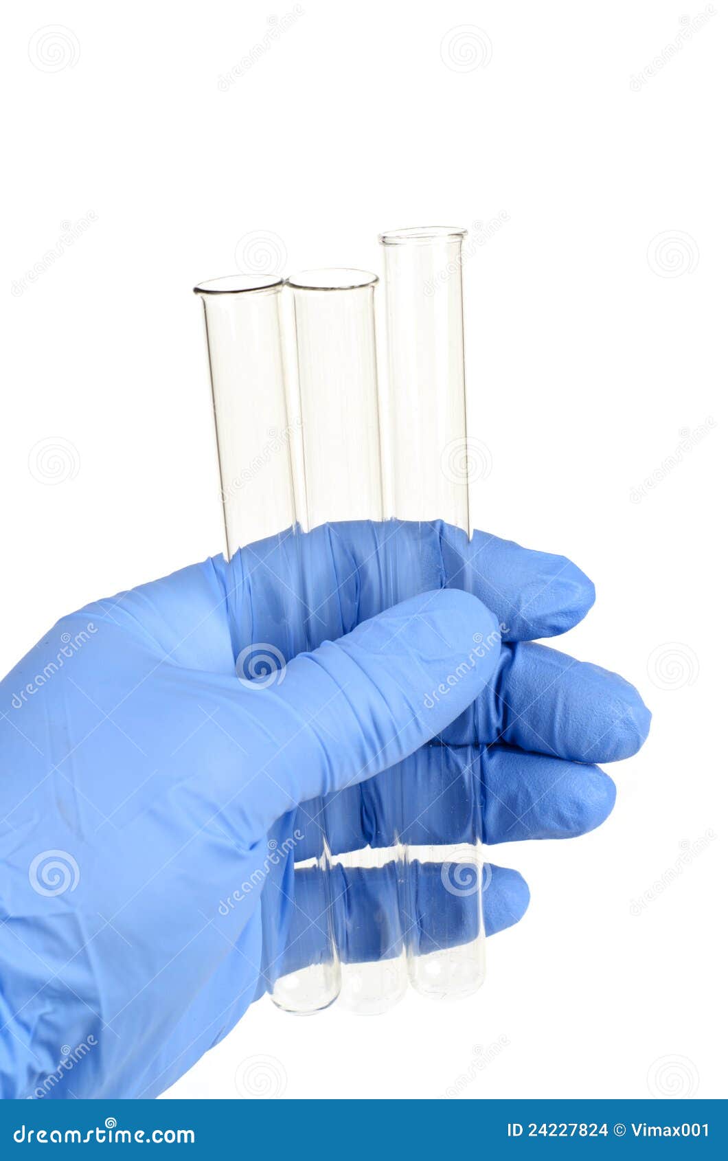 Hand in Glove with Test-tube Stock Photo - Image of research, beaker ...
