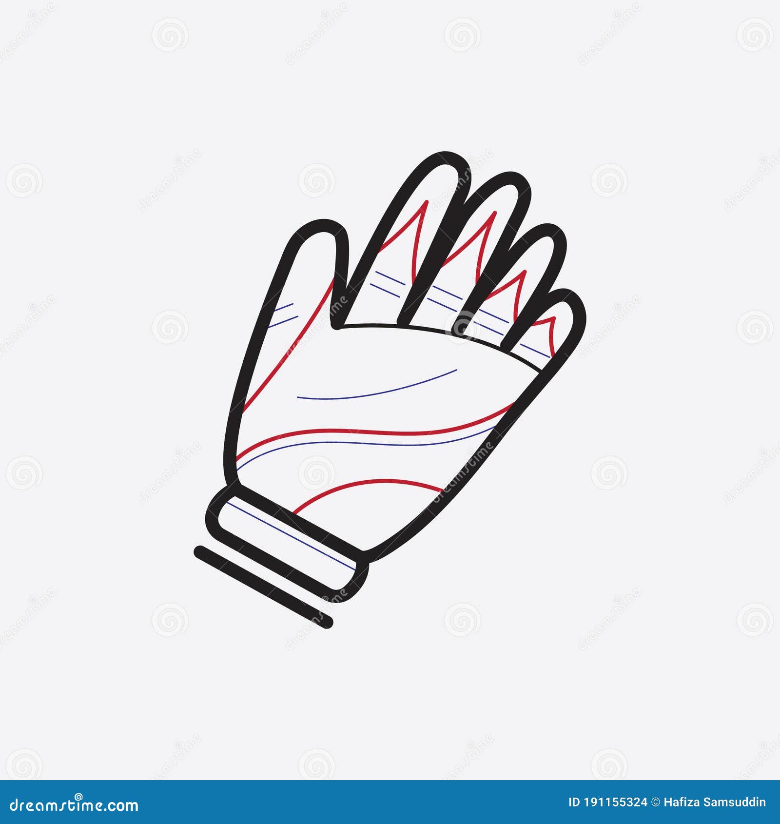 Hand Glove. Vector Illustration Decorative Design Stock Vector ...