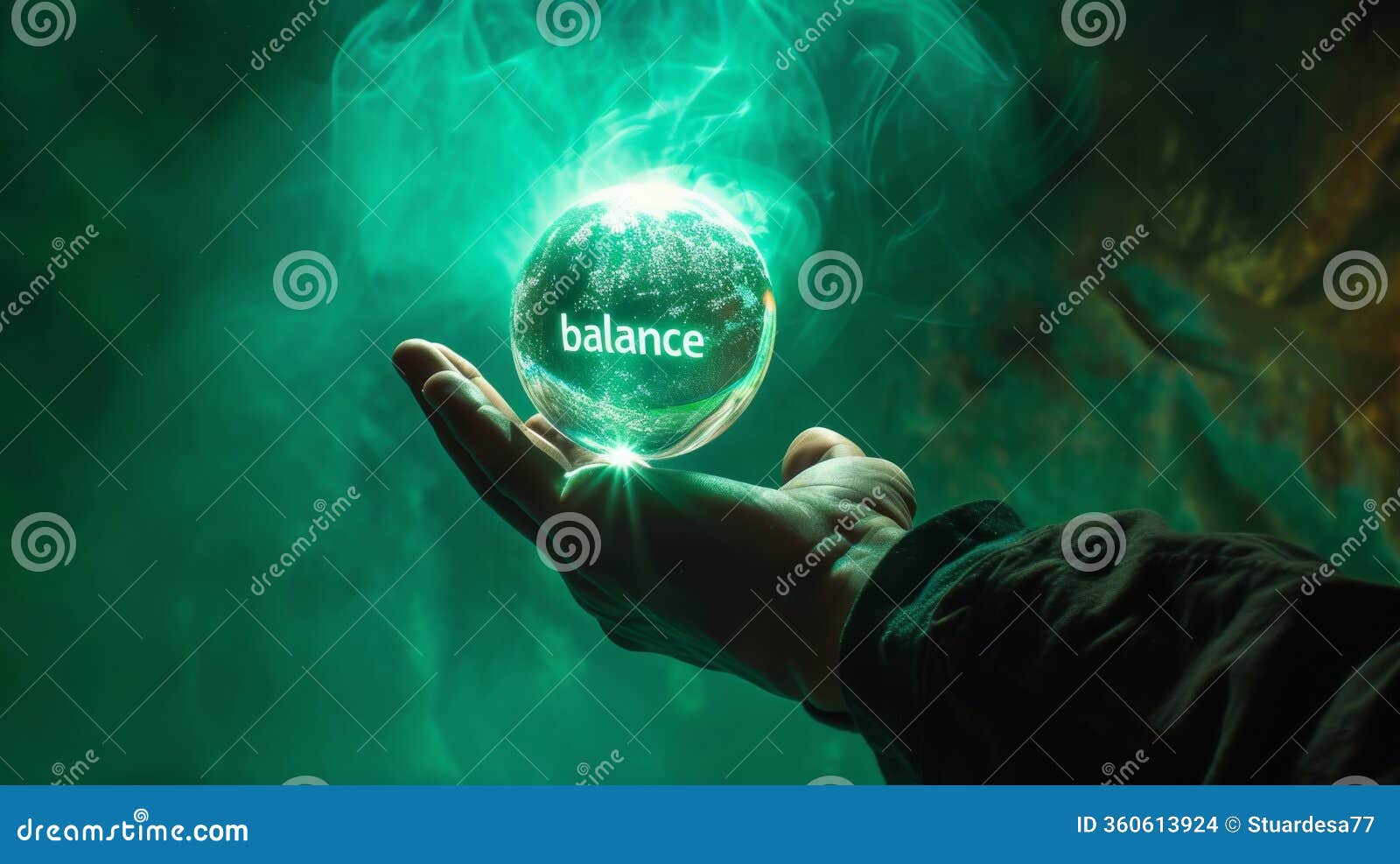 Hand with Glowing Orb Labeled Stock Photo - Image of concept, swirling ...