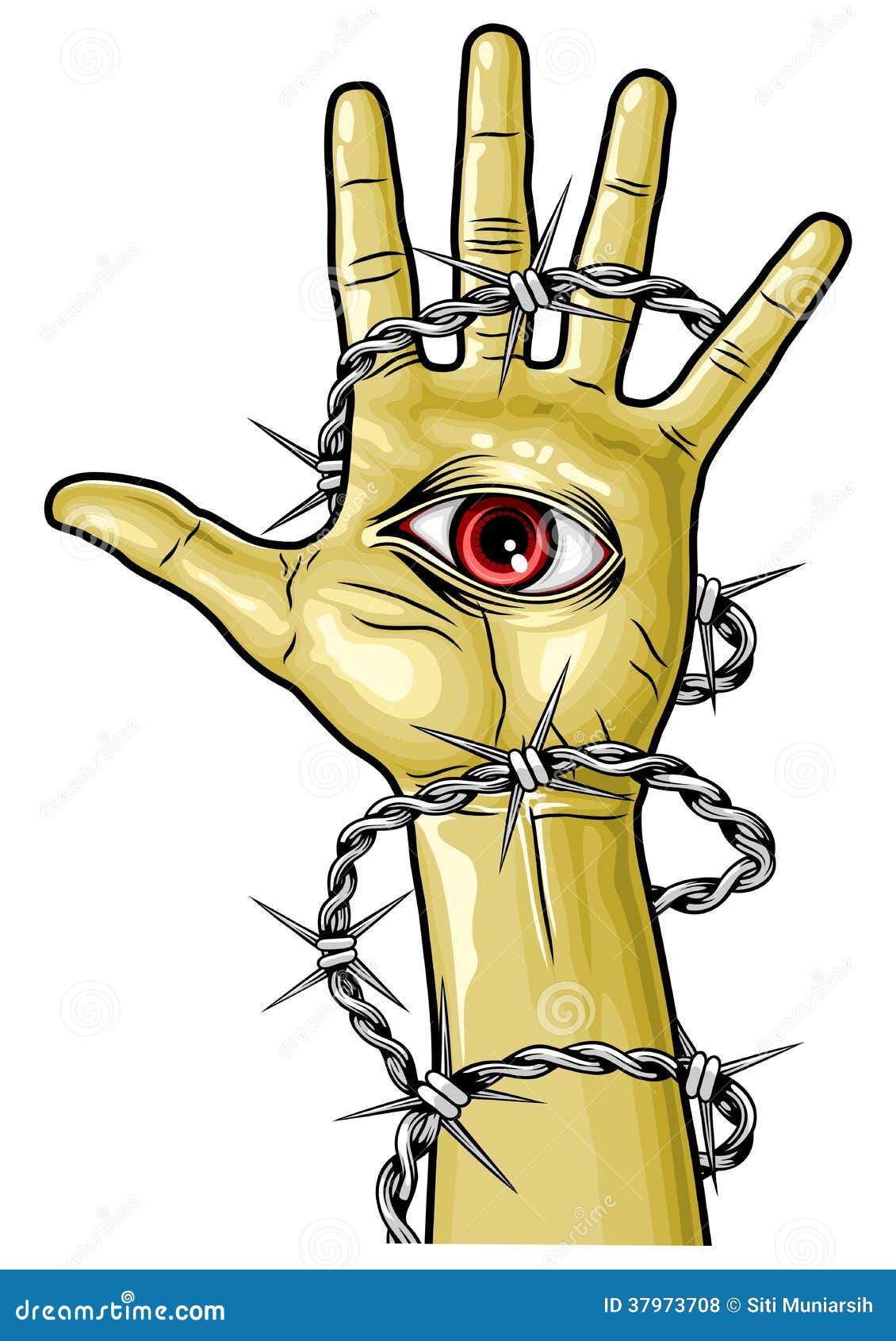 Hand of god stock vector. Illustration of illustrations - 37973708