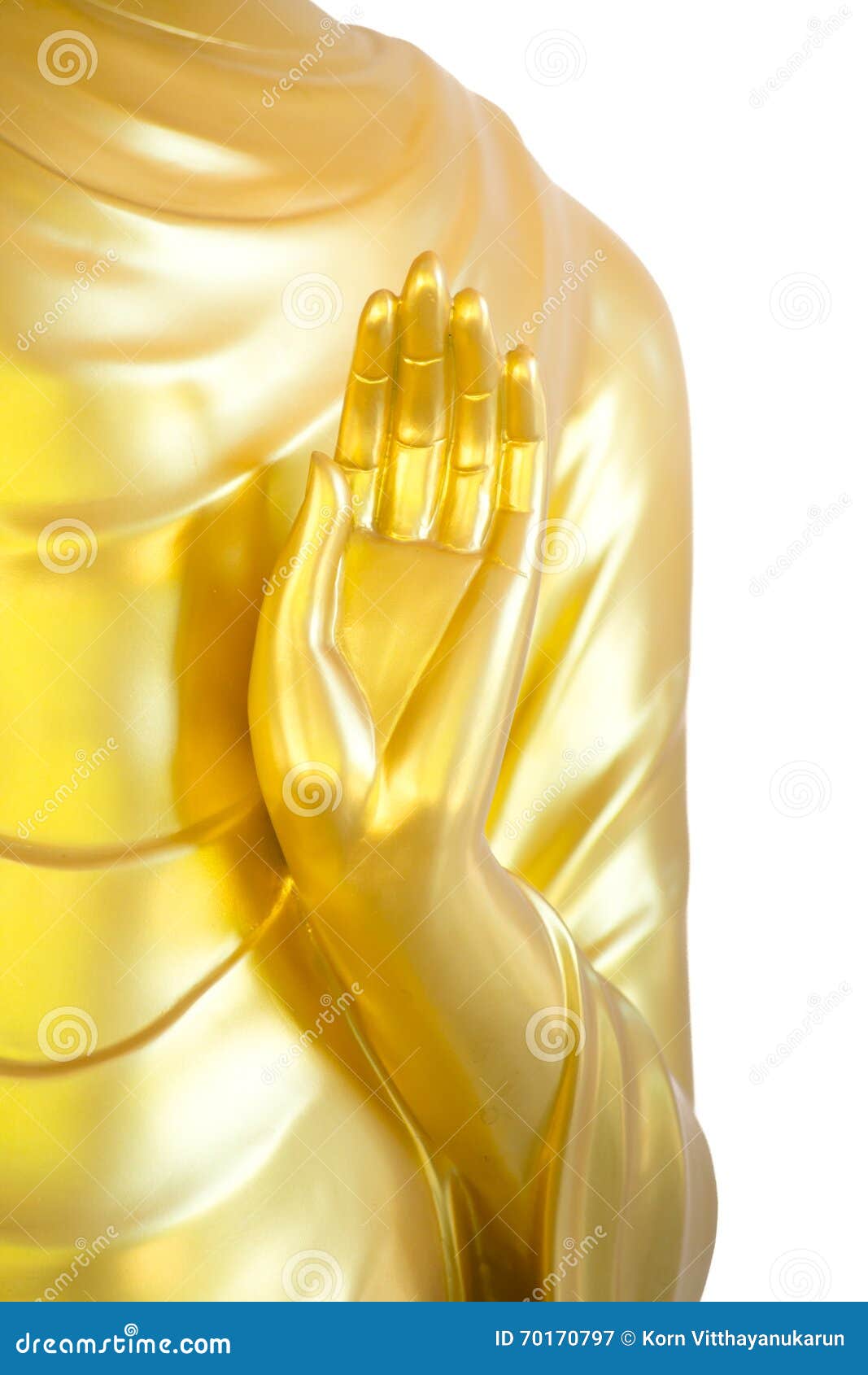 Hand of golden buddha stock image. Image of white, worship - 70170797