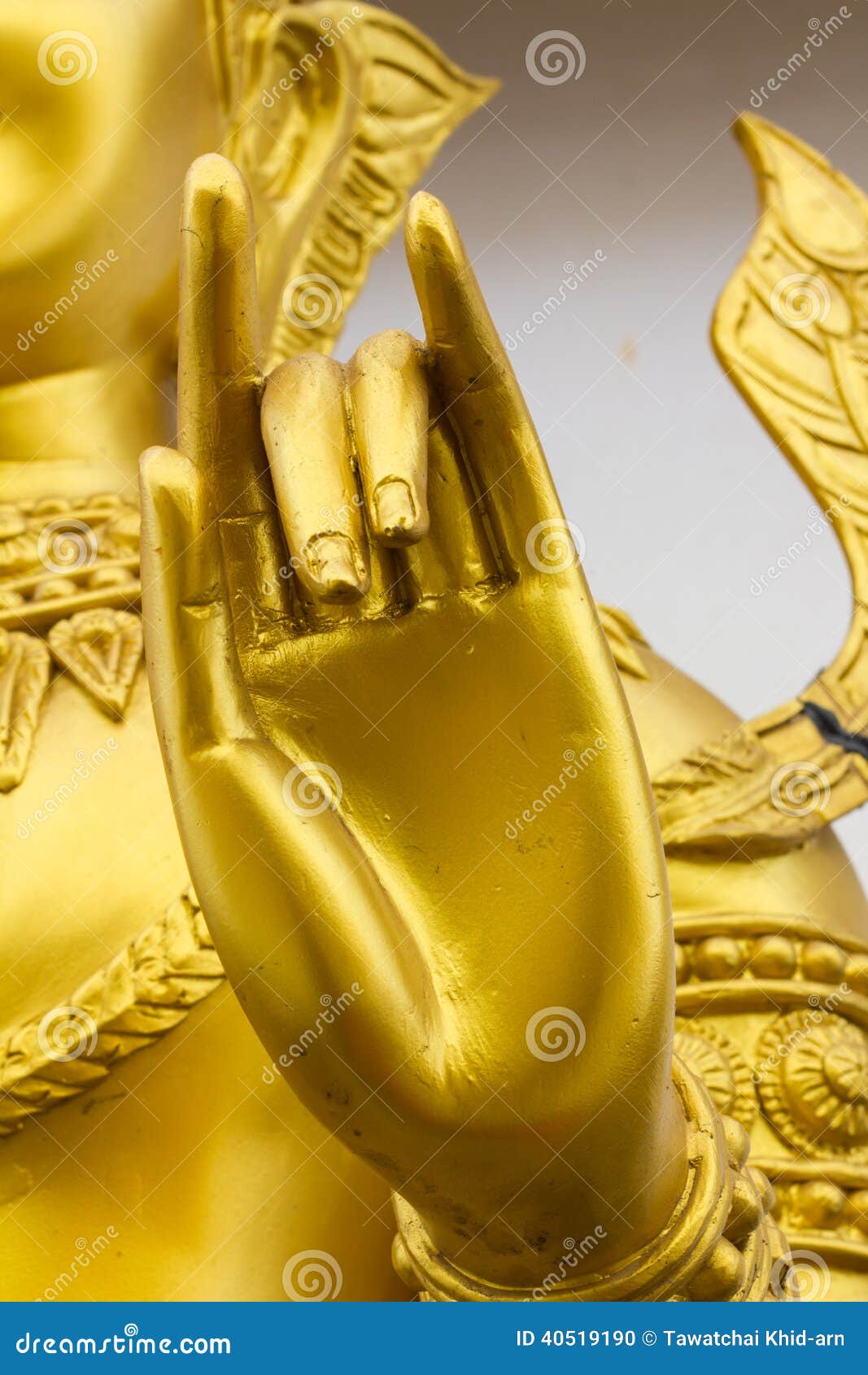 Hand of golden god statue stock photo. Image of indoors - 40519190